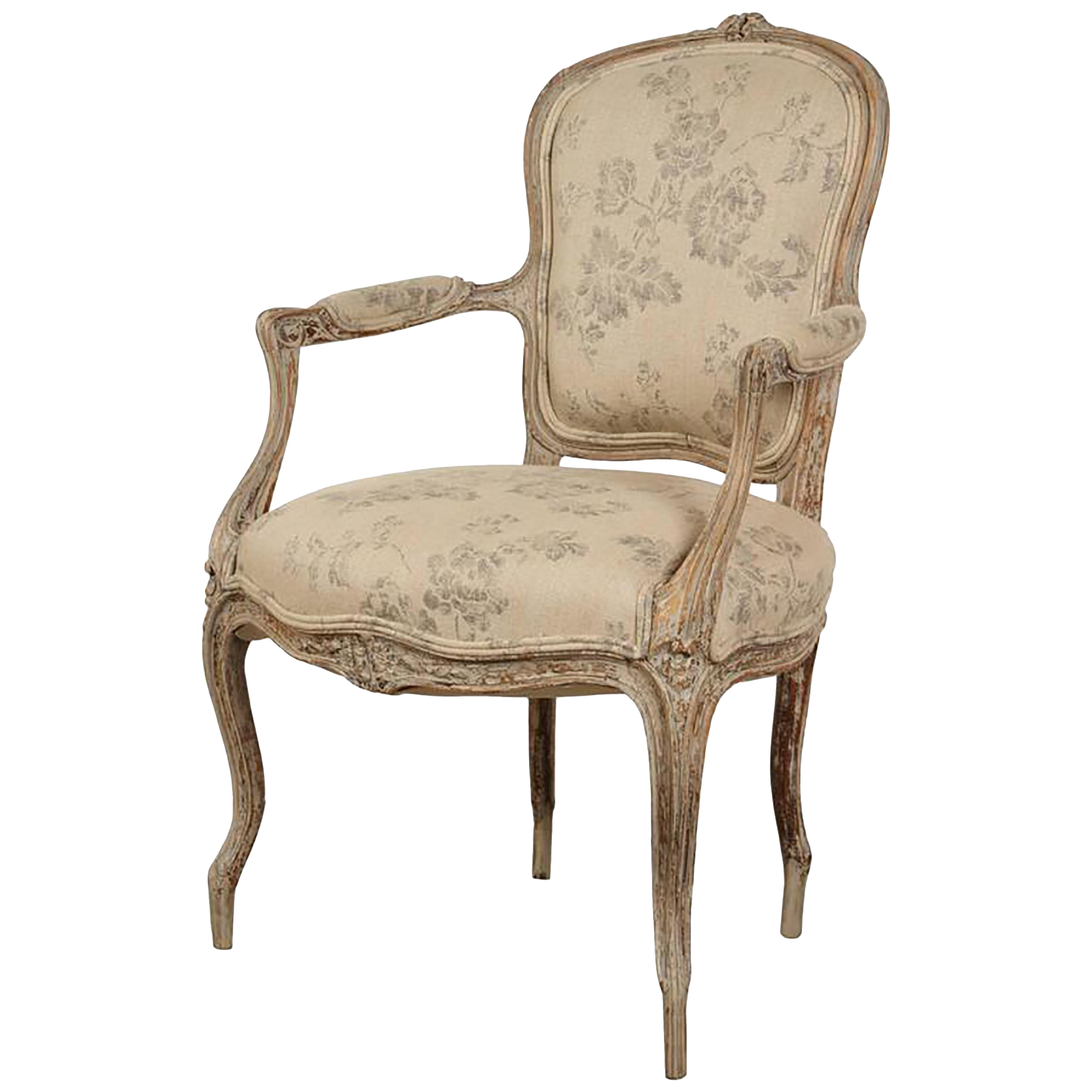 19th Century French Rococo Style Armchair | Chairish