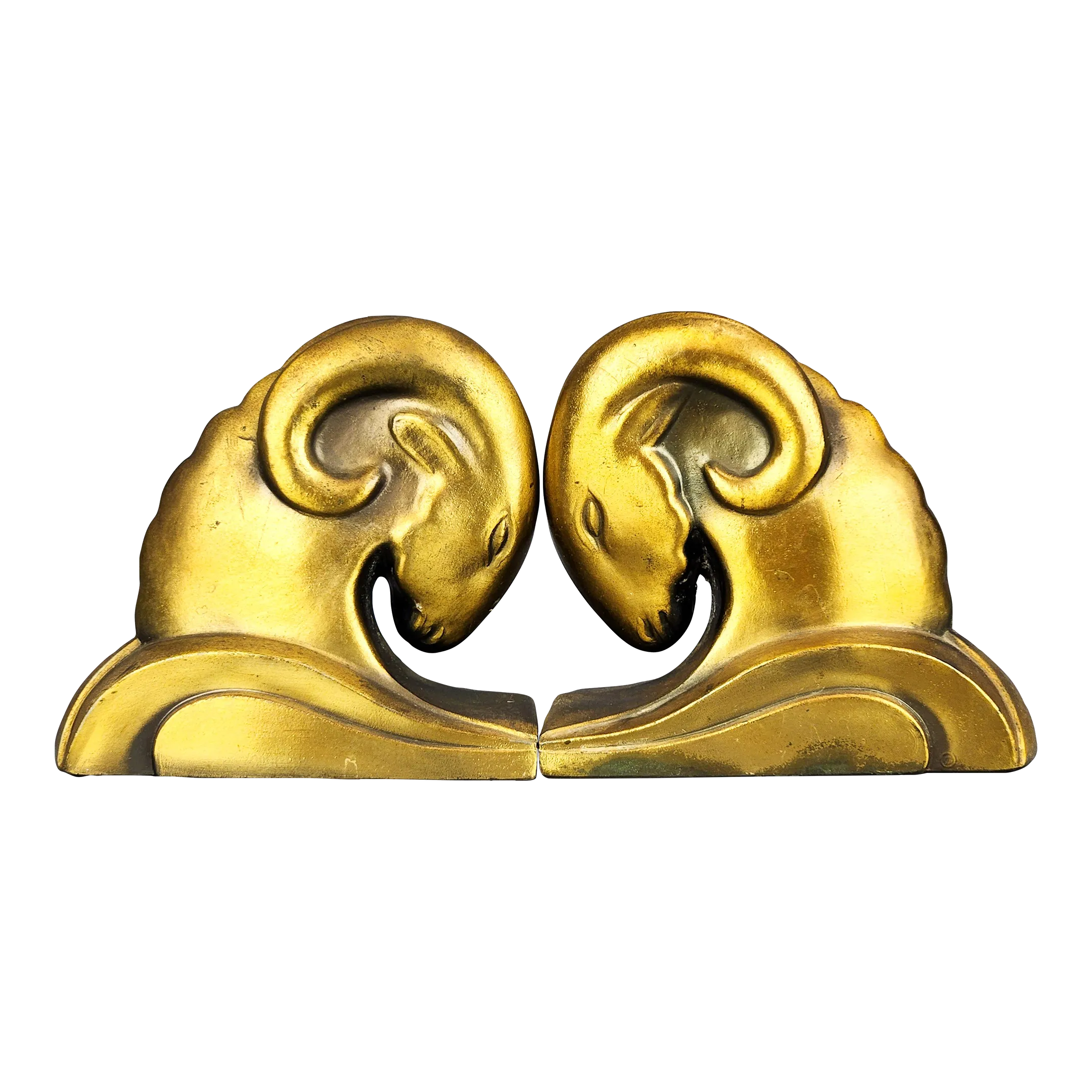 1930s Art Deco Rams Head Bookends By Cornell Foundry Ny A Pair Chairish