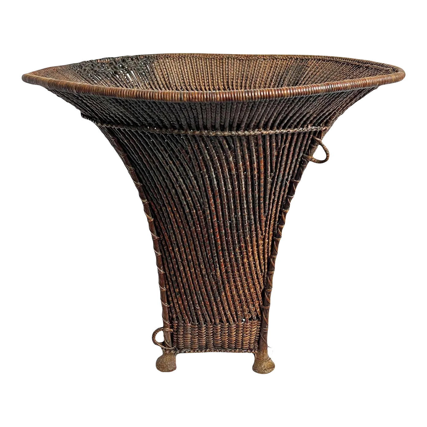 Old Nepal Village Antique Basket | Chairish