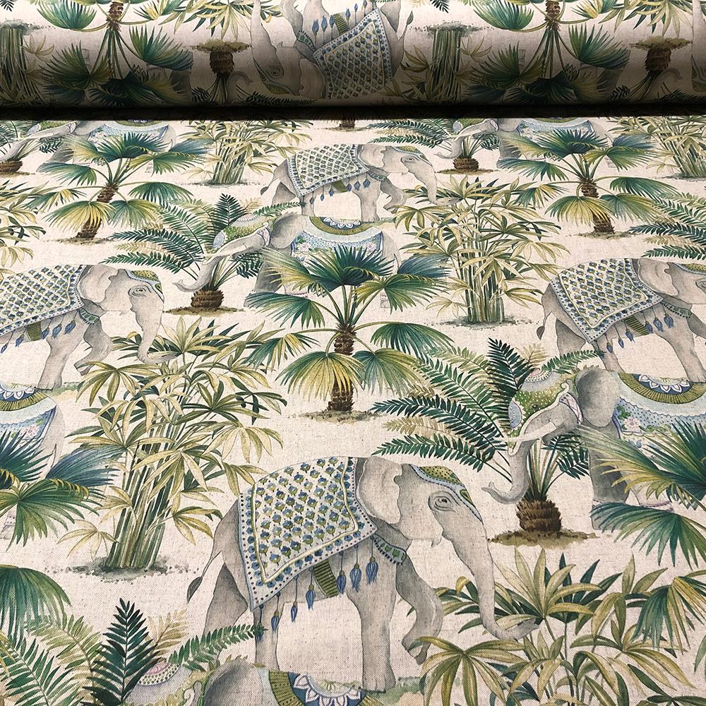 Elephant Print Upholstery Fabric