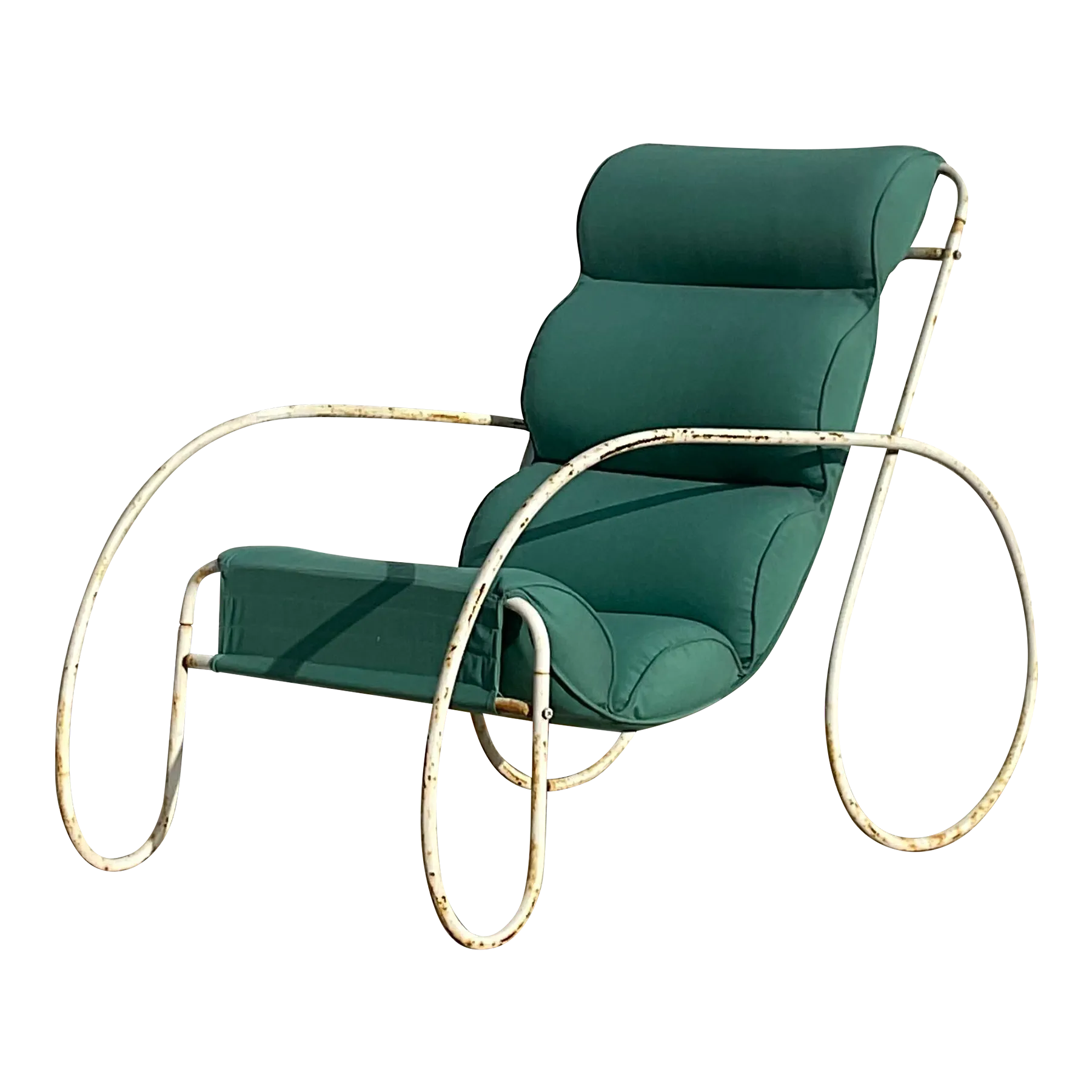 Vintage Boho Wrought Iron Chair After Eileen Gray | Chairish