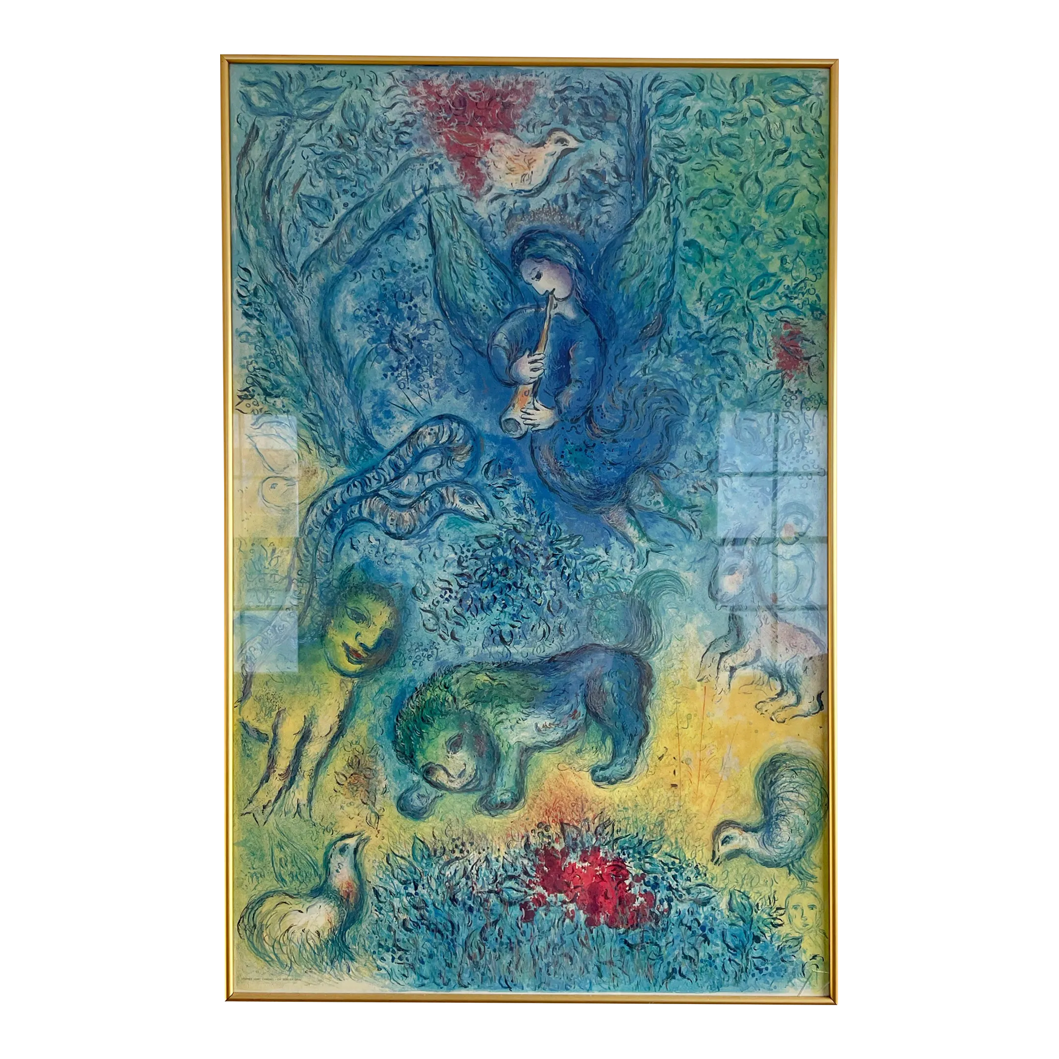 Marc Chagall Magic Flute, Lithograph by Charles Sorlier, 1974, Framed ...
