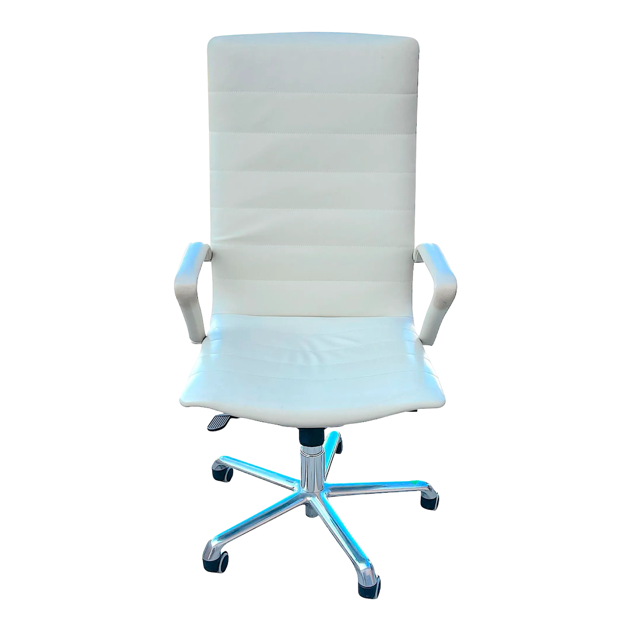 Mid-Century Modern Leather Cofemo Italian Eames Style Office Chair ...