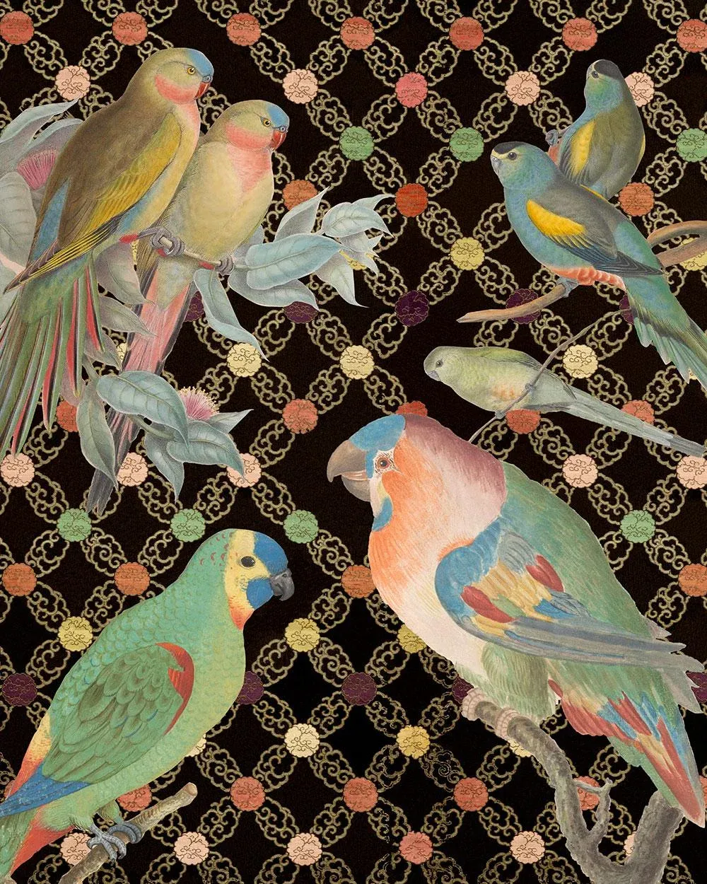 Colorful Bird Collage Unframed Print | Chairish