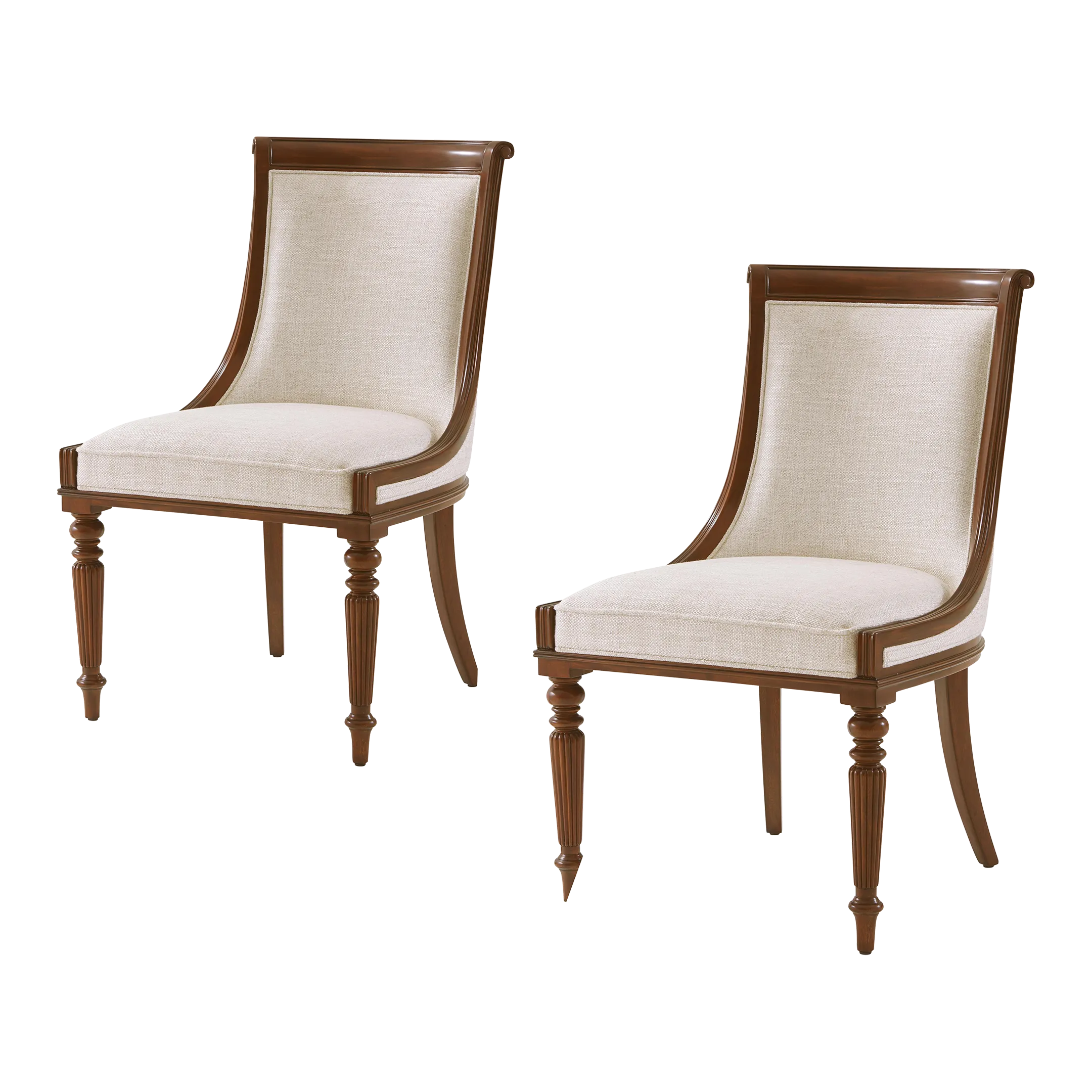 English Style Dining Chairs- Set of 2 | Chairish