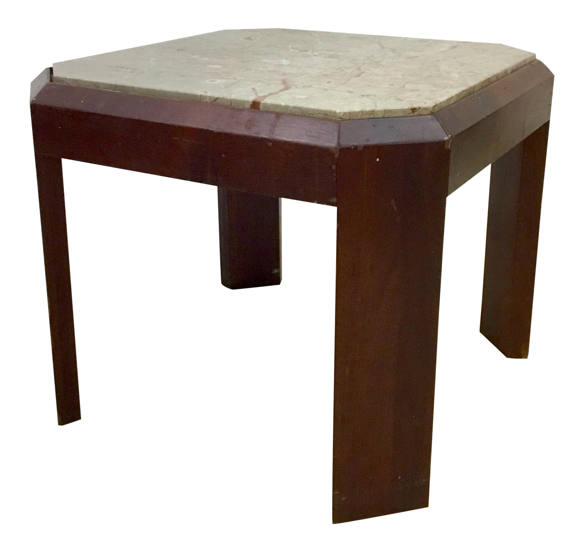 Vintage Marble Top Occasional Stand | Chairish