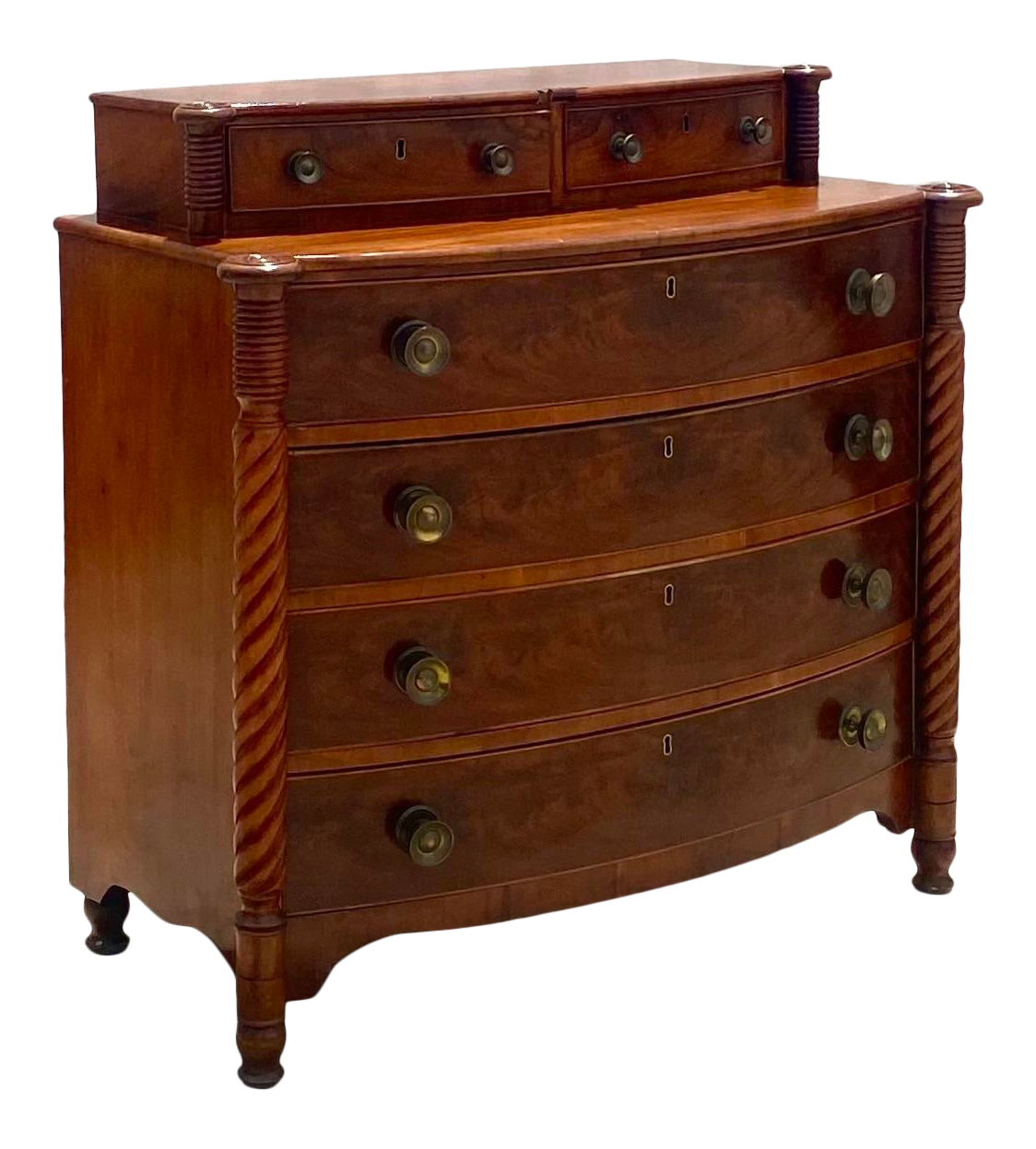 Vintage American 1850s Sheraton Style Chest of Drawers | Chairish