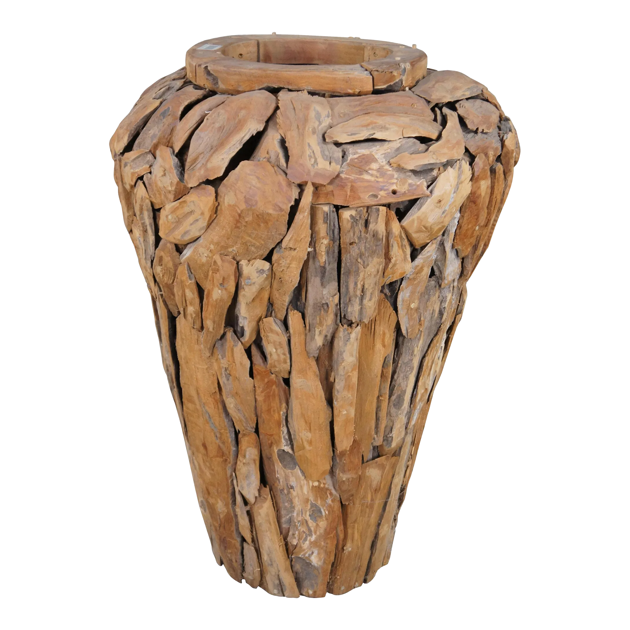 Large Mid 20th Century Decorative Rustic Reclaimed Teak Root Wood Floor ...