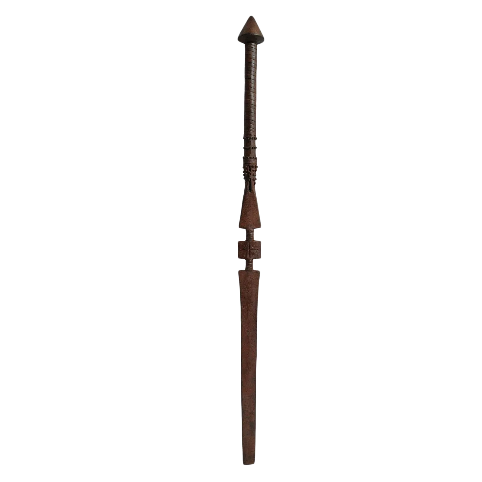 Early 19th Century Yoruba Opa Orisa Oko Iron Staff | Chairish