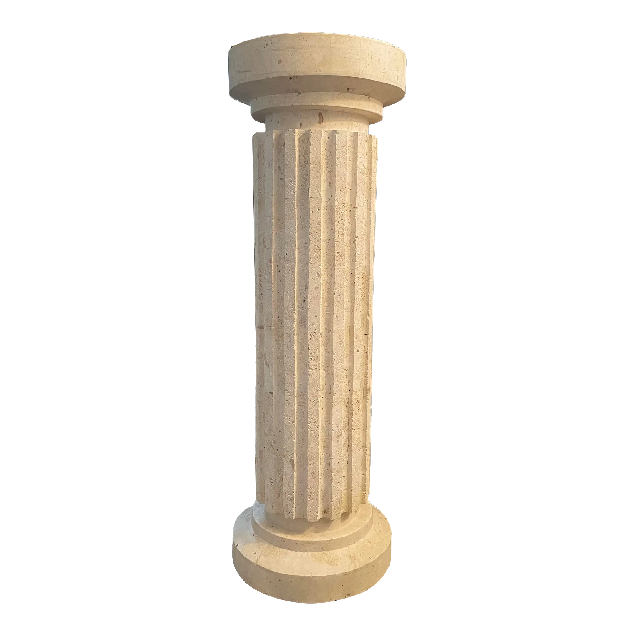 Postmodern Tessellated Neoclassical Fluted Column Pedestal | Chairish