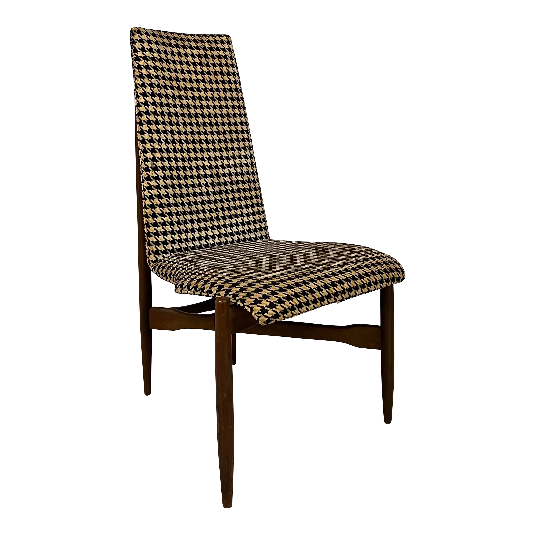 60s Houndstooth Chair by Kodawood | Chairish