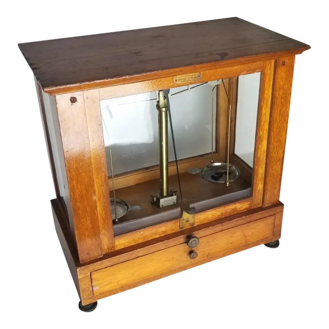 Mid-Century Wooden Apothecary Scale, Chemical Balance | Chairish