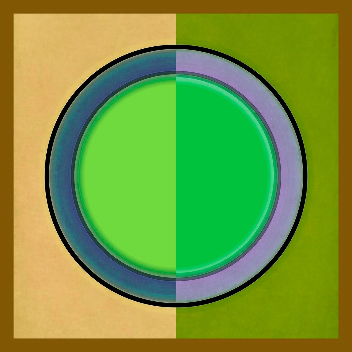 Geometric Green Circle Art Print "30x30" | Chairish