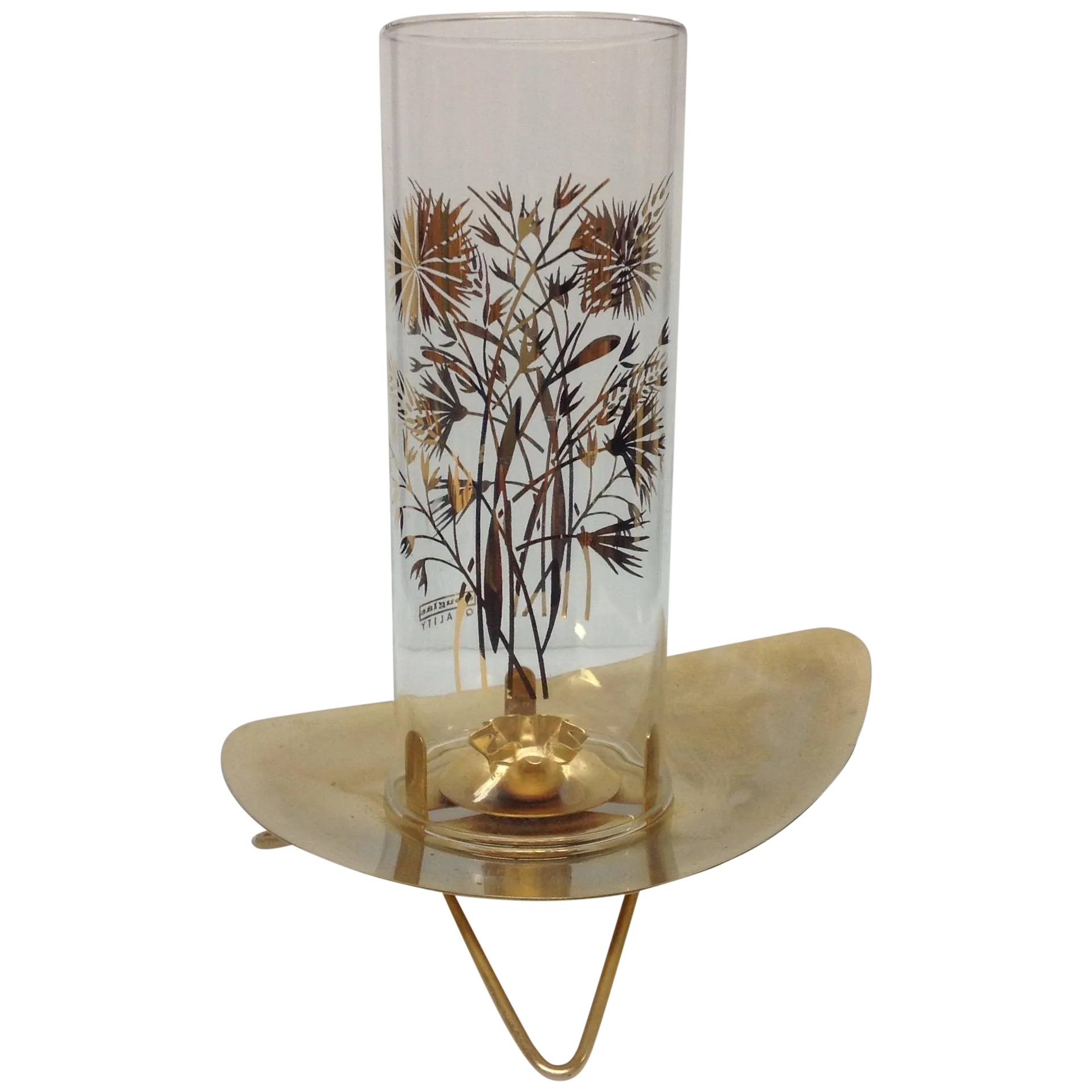 Mid-Century Brass Atomic Lamp with Hairpin Legs | Chairish