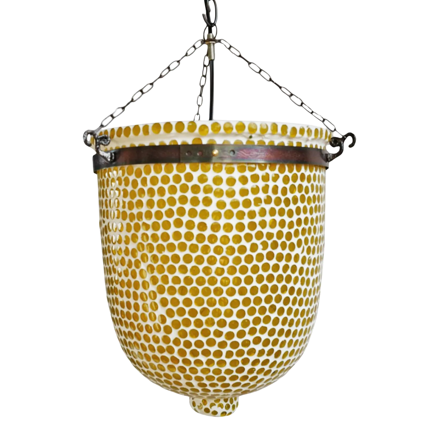 Yellow Mosaic Bucket Pendant Light Medium | Chairish