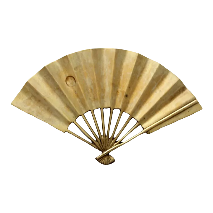 Mid Century Brass Fan Tray | Chairish