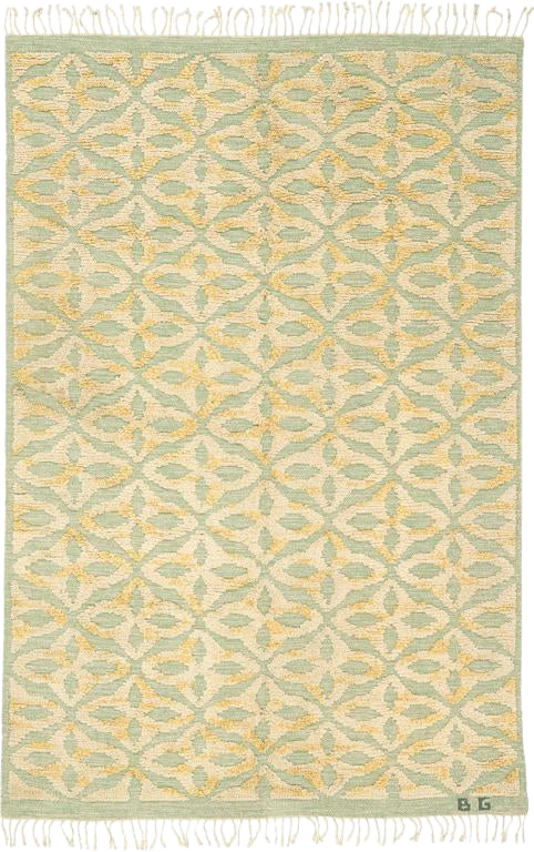 Mid 20th Century Swedish Flat & Pile Weave Rug by Brita Grahn - 4′8″ × ...