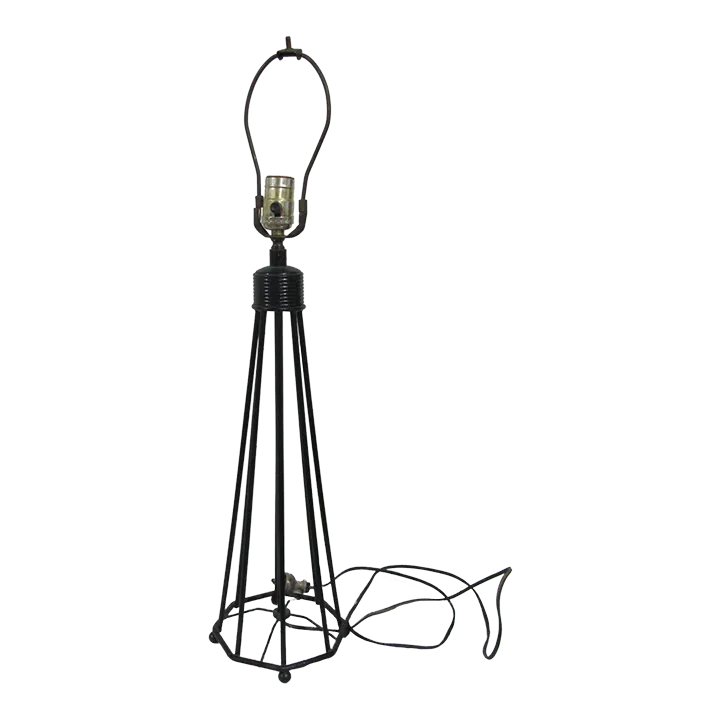 Post Modern Black Wire Series Table Lamp in the Style of Tony Paul ...