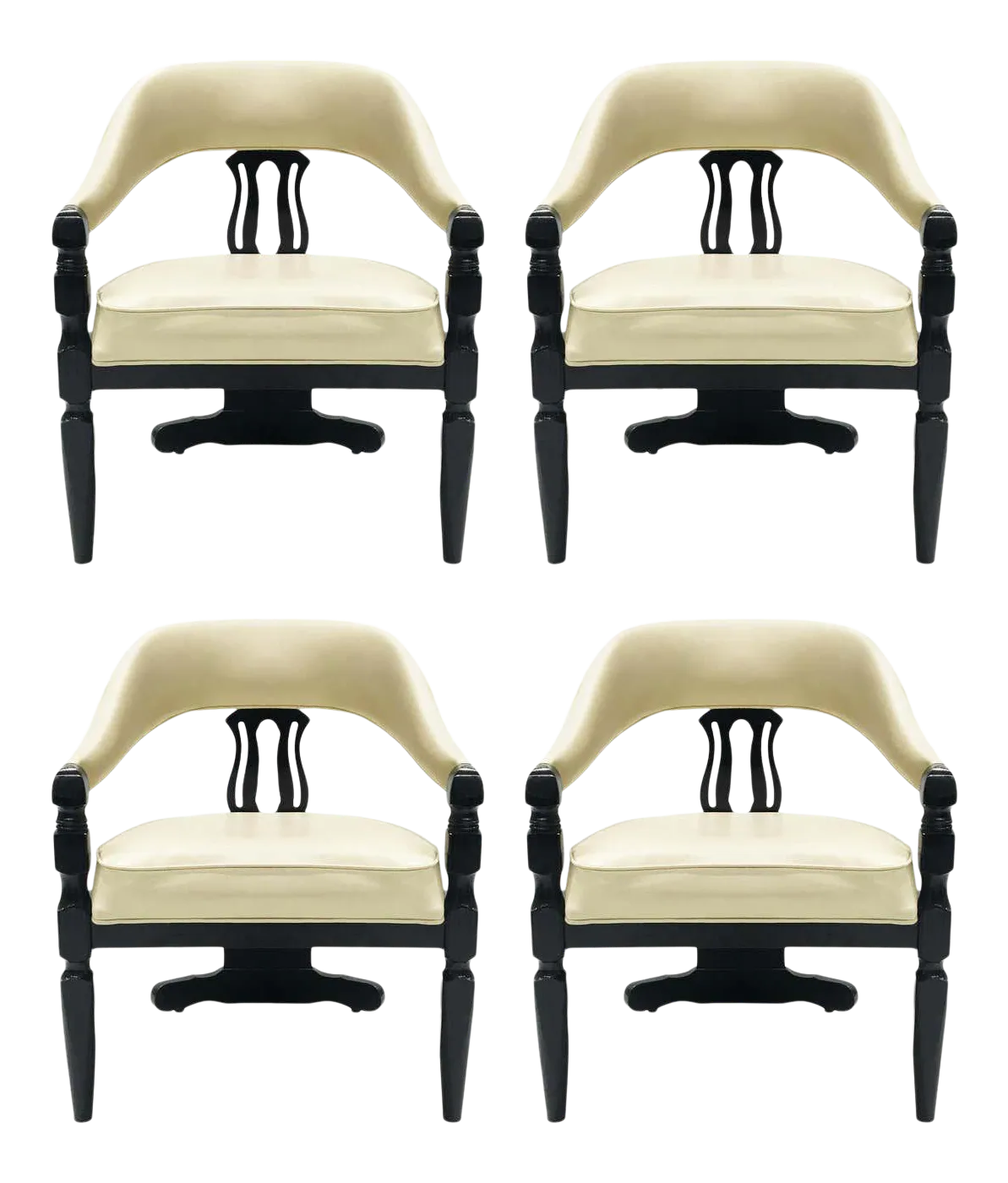Modern Asian-Inspired Dining Chairs - Set of 4 | Chairish