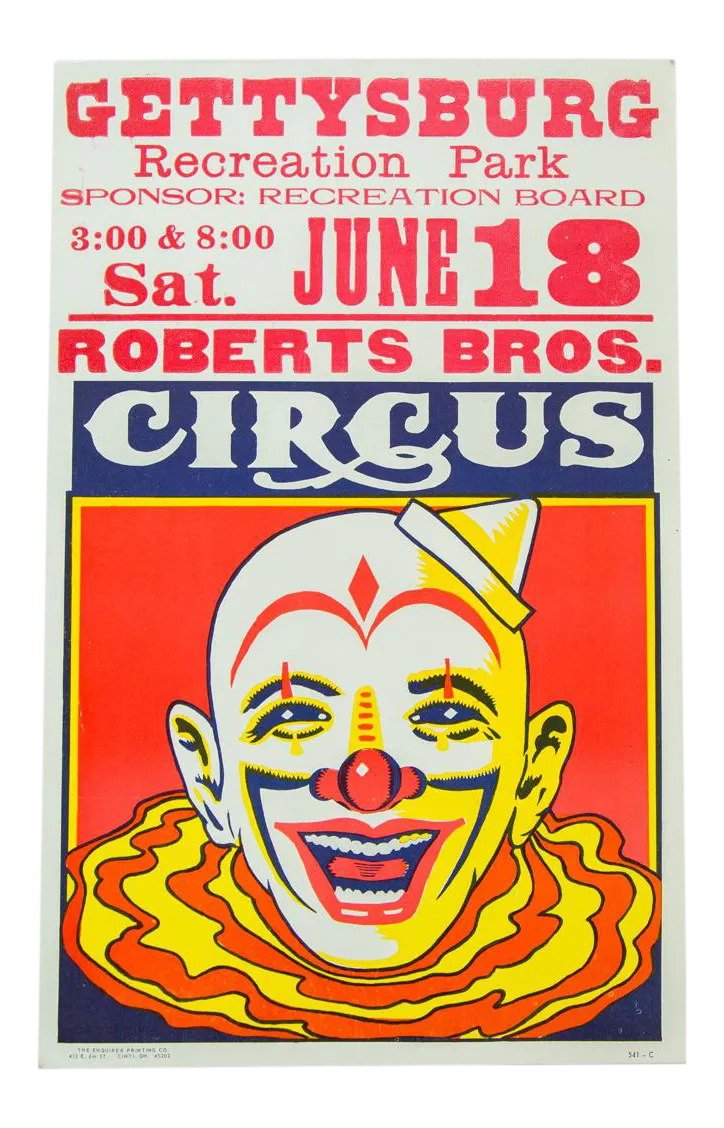 Vintage Roberts Bros Circus Poster | Chairish