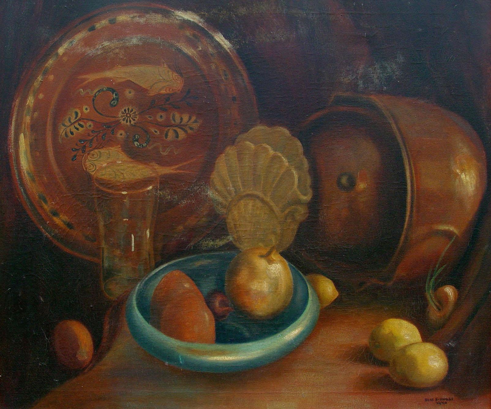 Mediterranean Still Life Painting by Bess Schwass | Chairish