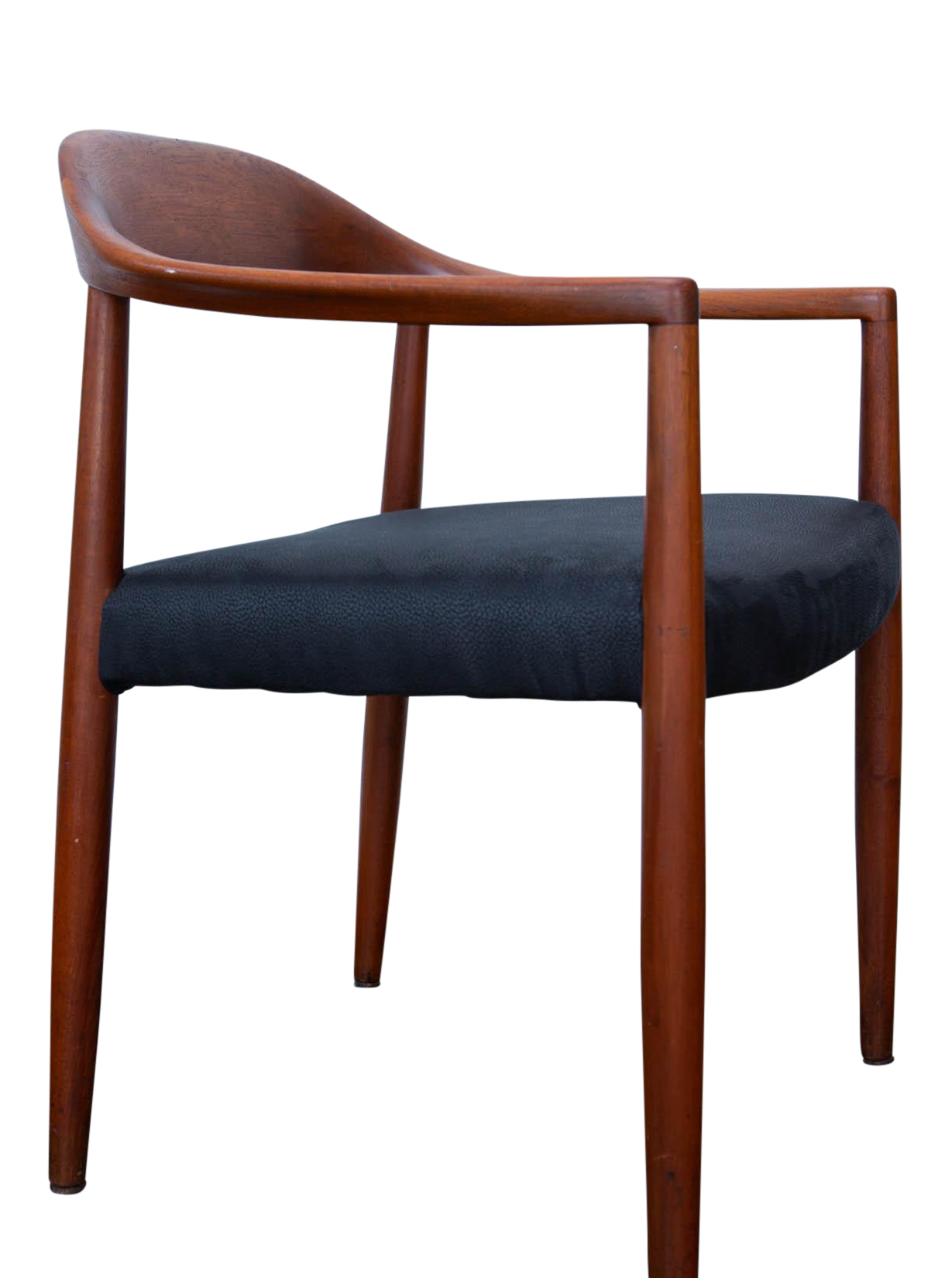 Hans Wegner Round Chair Style Teak Armchair | Chairish