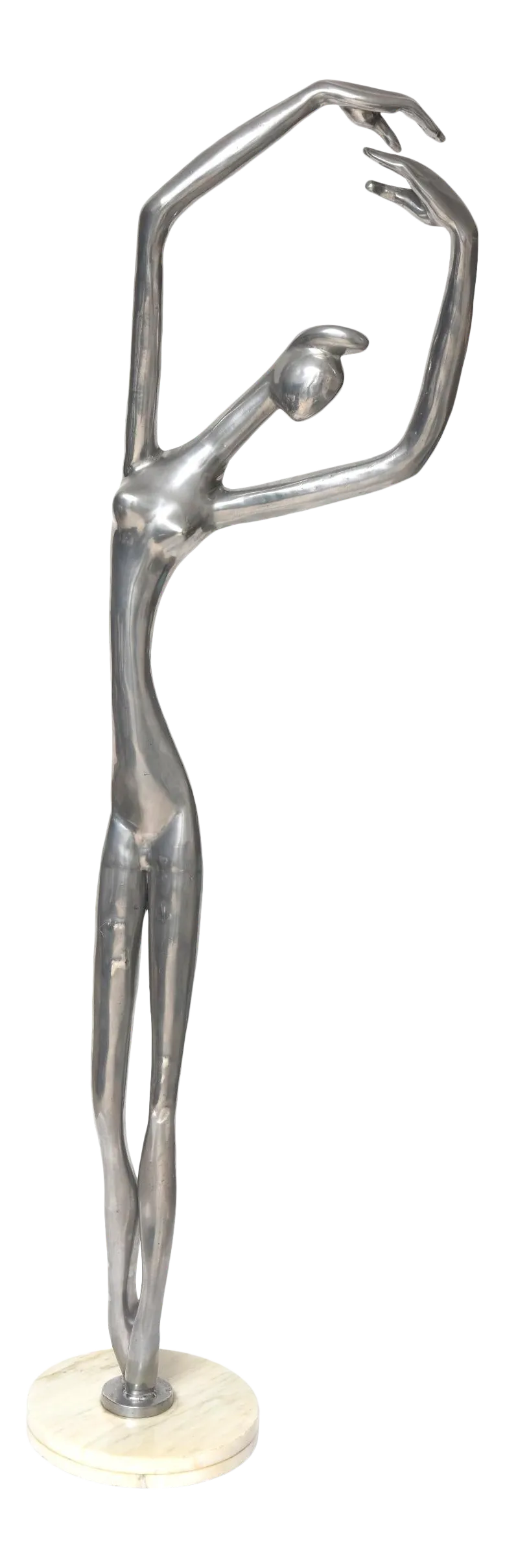 Late 20th Century Manuel Carbonell Aluminum Casting Abstract Figurative ...