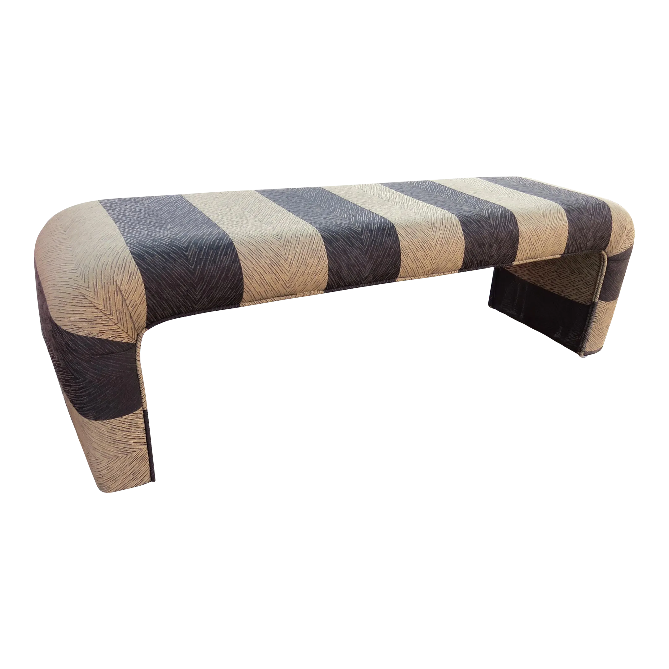 Vintage Late 1980s Karl Springer Style Postmodern Waterfall Bench ...