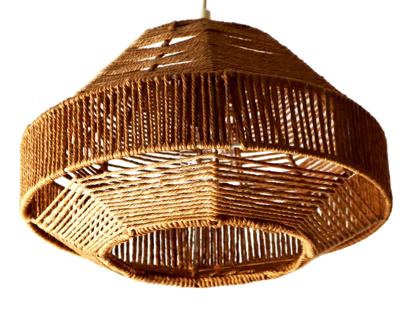 Mid-Century Sisal Lamp, 1960s | Chairish