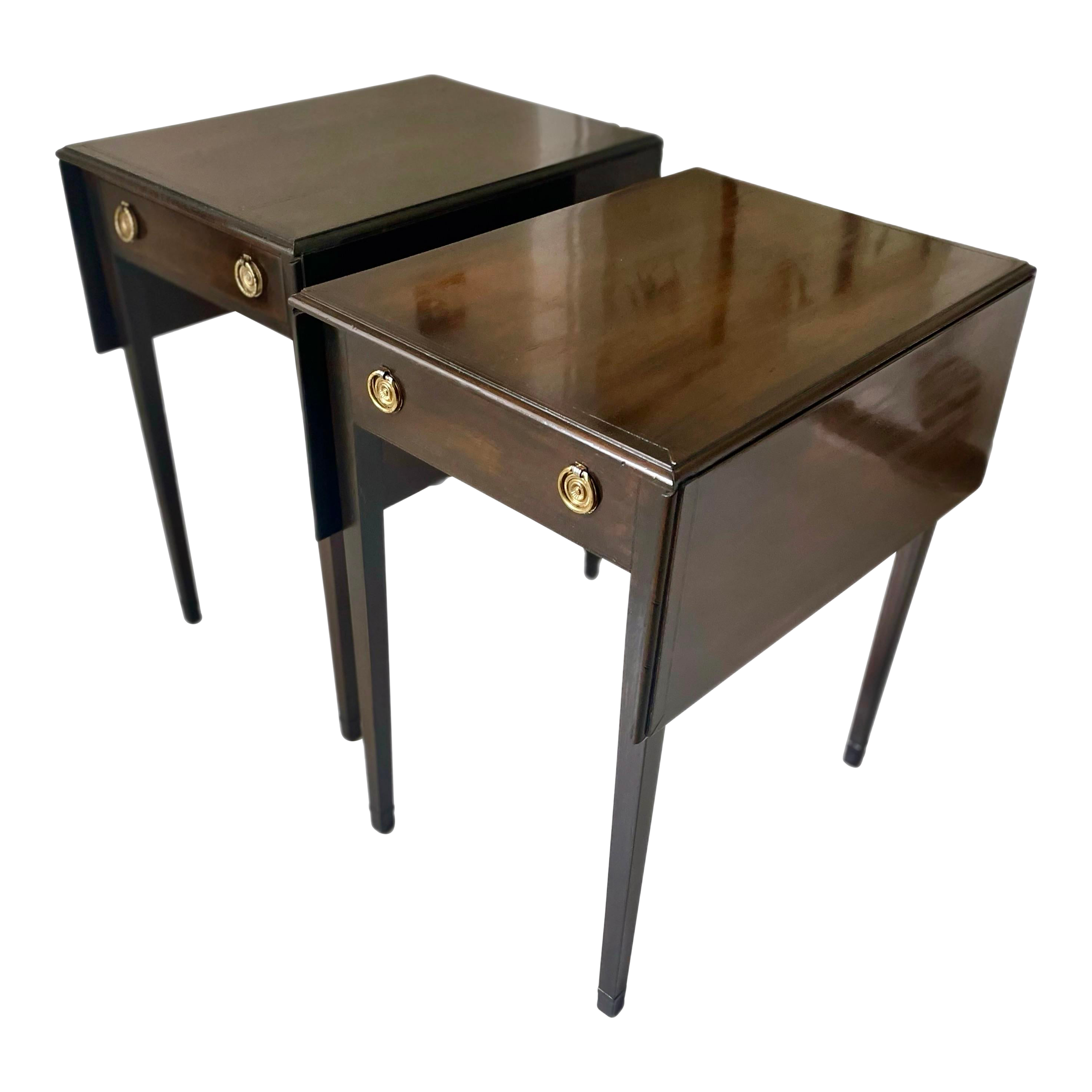 Drop Leaf Side Tables, a Pair | Chairish