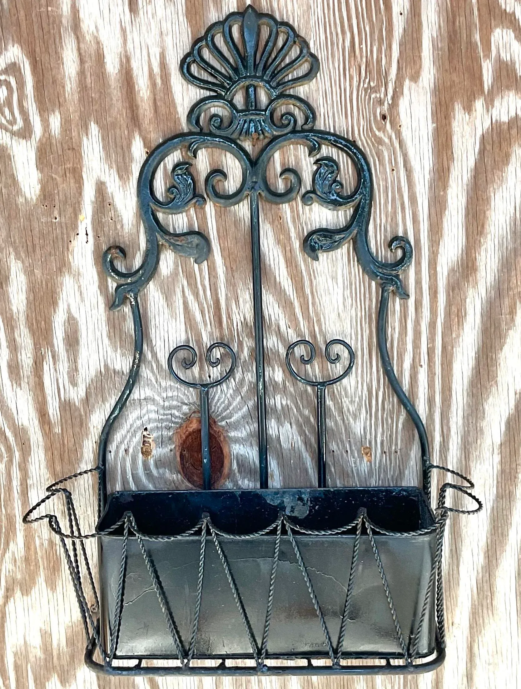 Wrought iron wall planters store