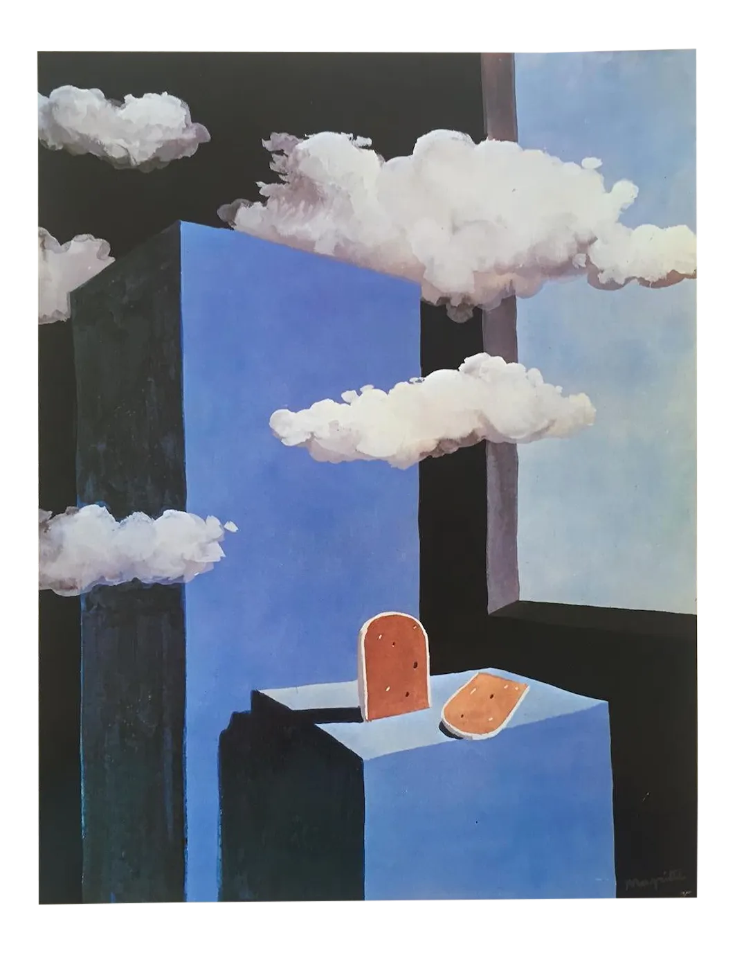Rene Magritte Vintage 1974 Surrealist Authentic Lithograph Print " the ...