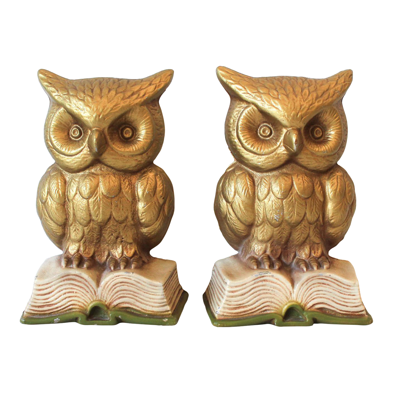 Vintage Pair of Cast Owl Bookends by Sexton | Chairish