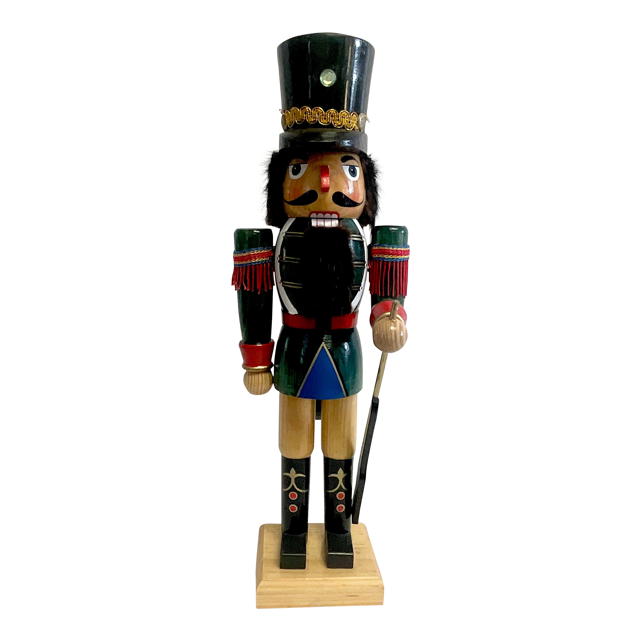 1970s Vintage German Sable Mink Fur Christmas Soldier Nutcracker | Chairish