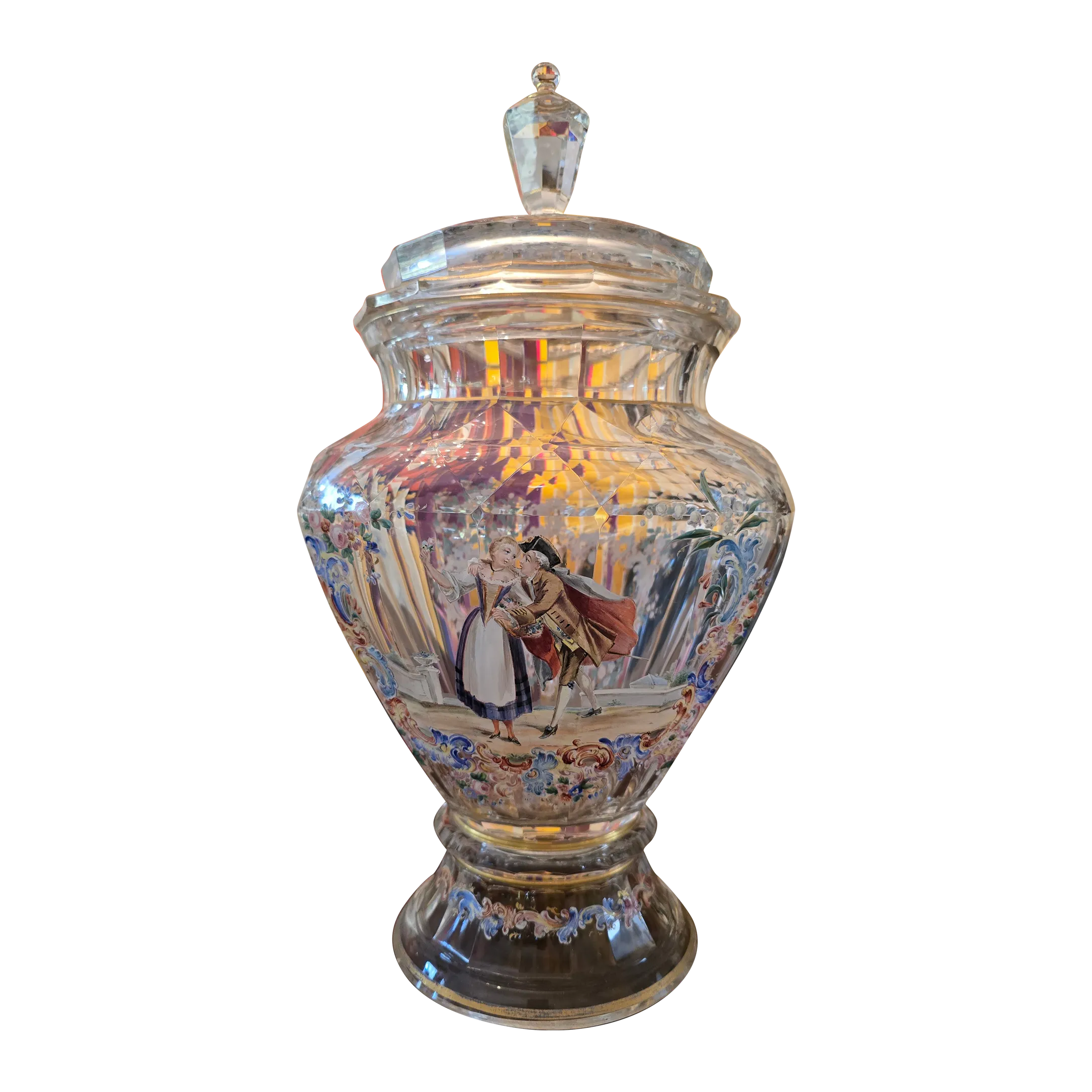 Antique Bohemian Glass Lobmeyr Signed Palace Goblet | Chairish