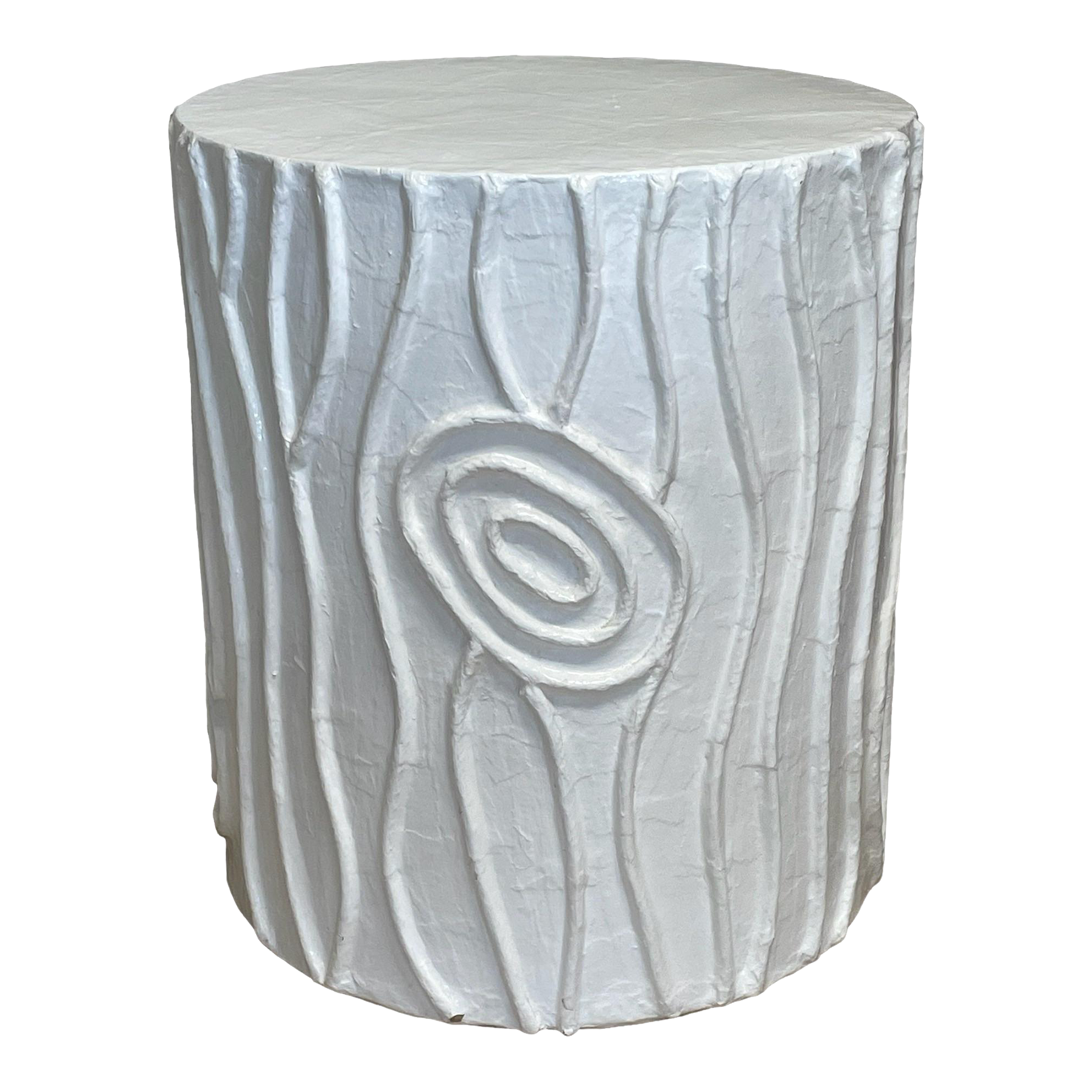 Modern Paper Machete Tree Trunk Form Side End Table | Chairish