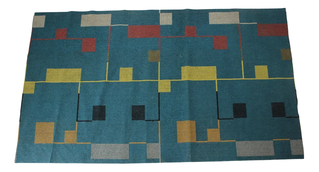 Bauhaus Style Geometric Rug, 1940s | Chairish