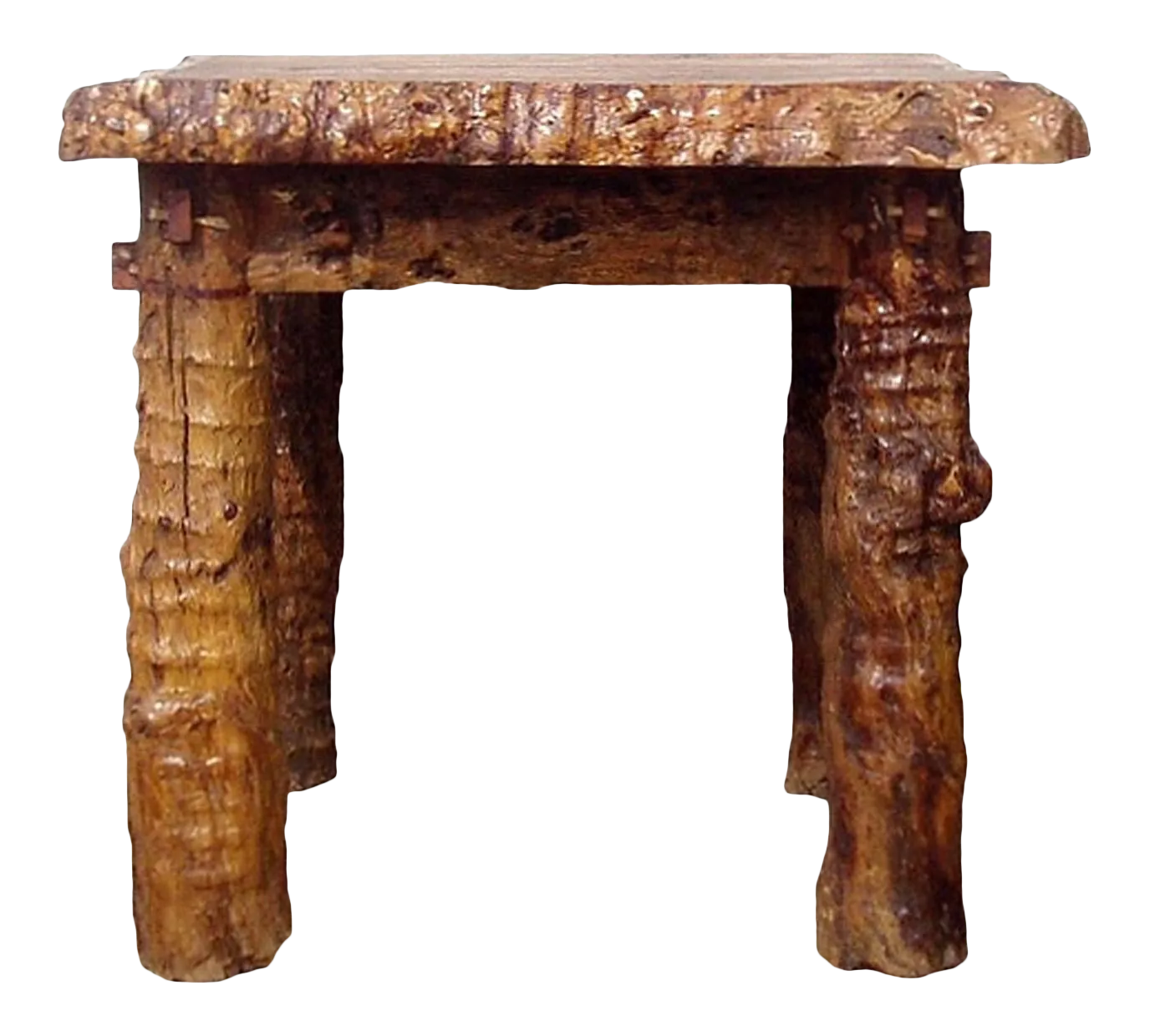 rustic-solid-jujube-wood-log-country-table-chairish