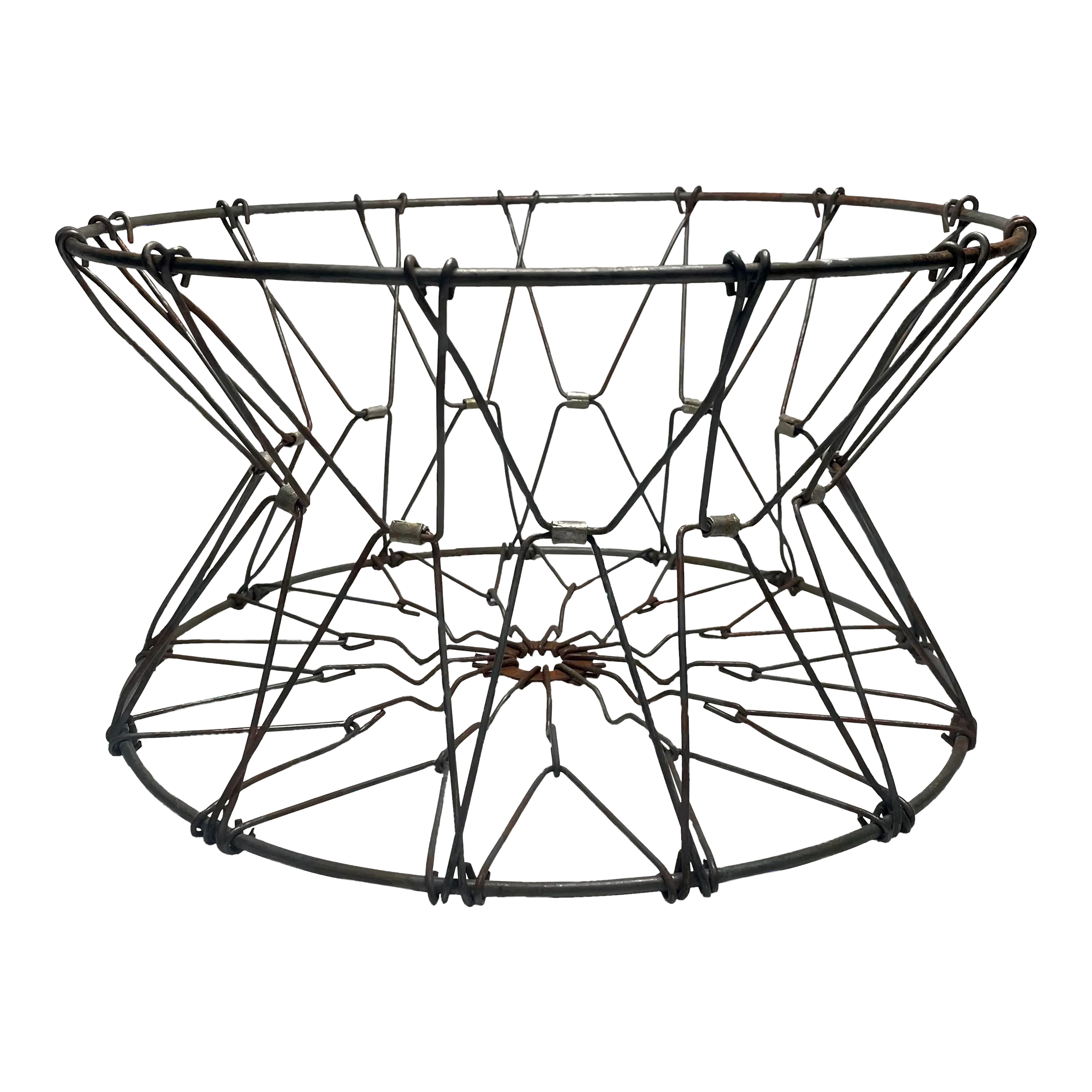 1950s Mid Century Modern Collapsible Metal Basket, Large | Chairish