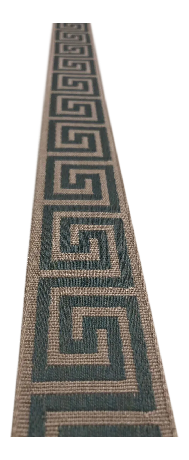 Classical Elements Modern Teal and Taupe Greek Key Band Fabric Trim- 40 ...