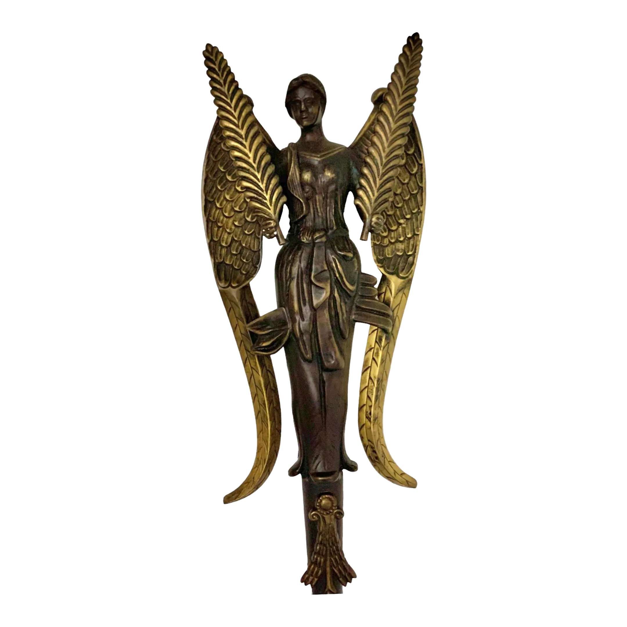 Late 20th Century Bombay Company Angel Gloria Figurine Harvest Goddess Metal Wall Mount | Chairish