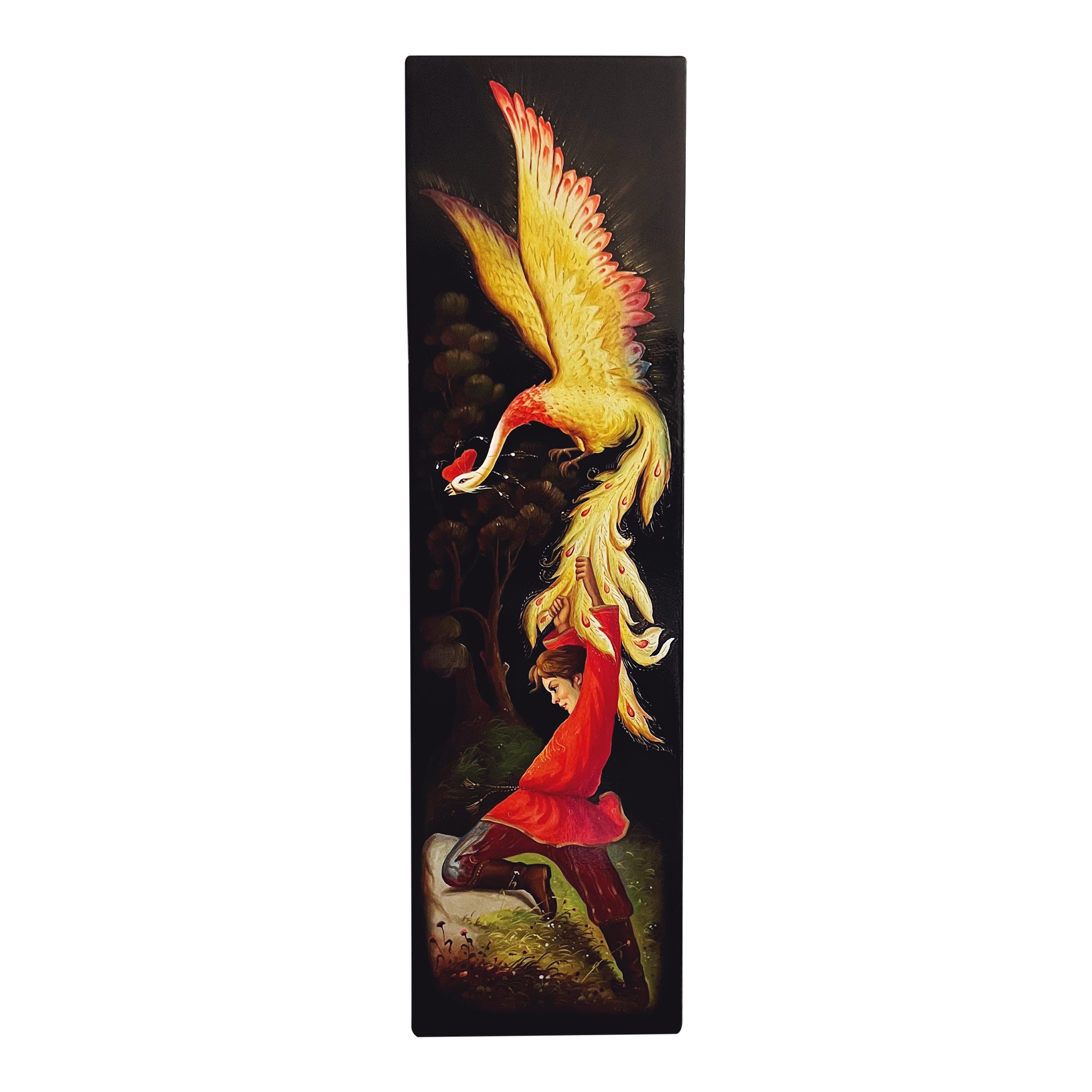 Vintage Ivan and the Firebird Lacquerware Painted Panel | Chairish