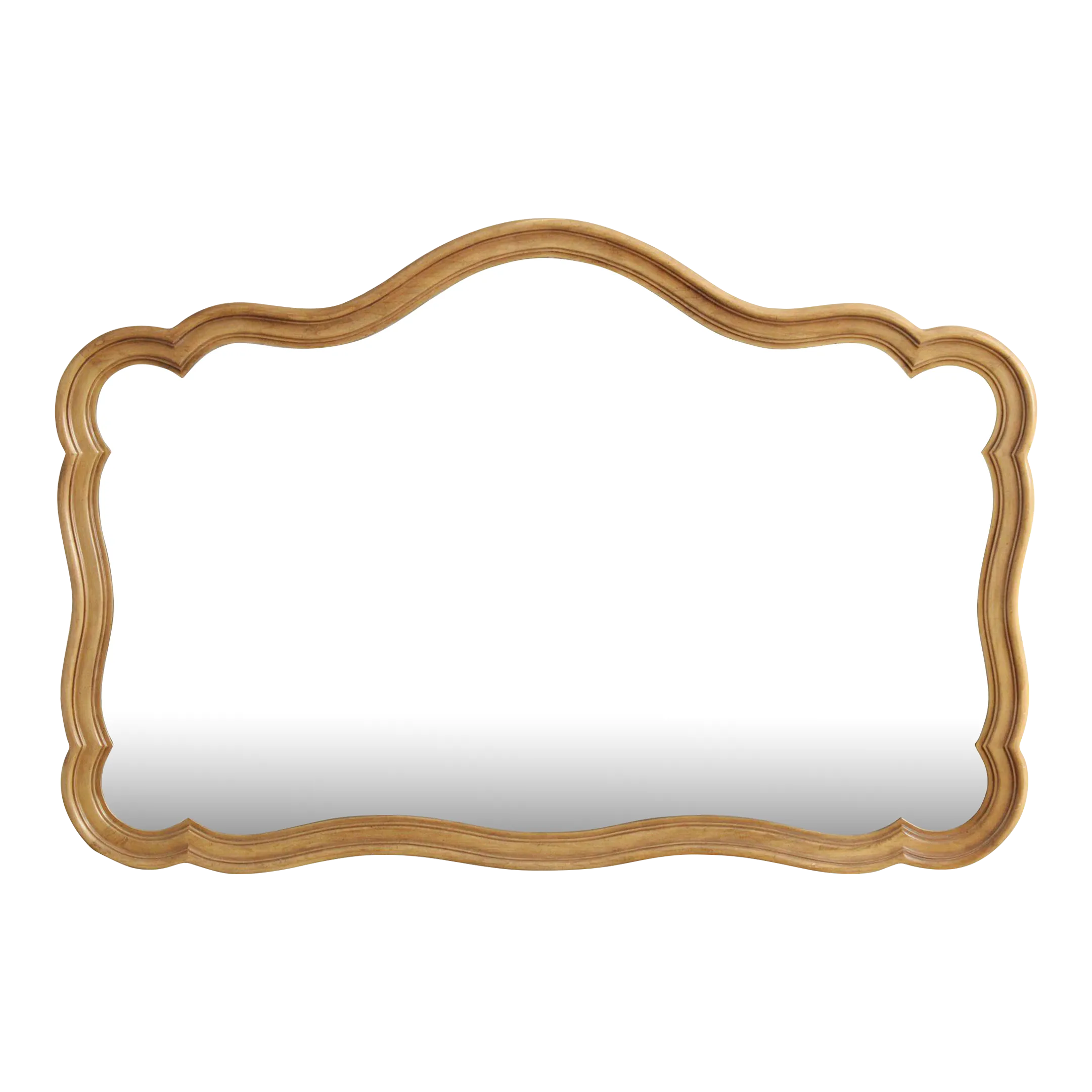 Fancher Vintage French Provincial Style Fruitwood Wall Mirror | Chairish