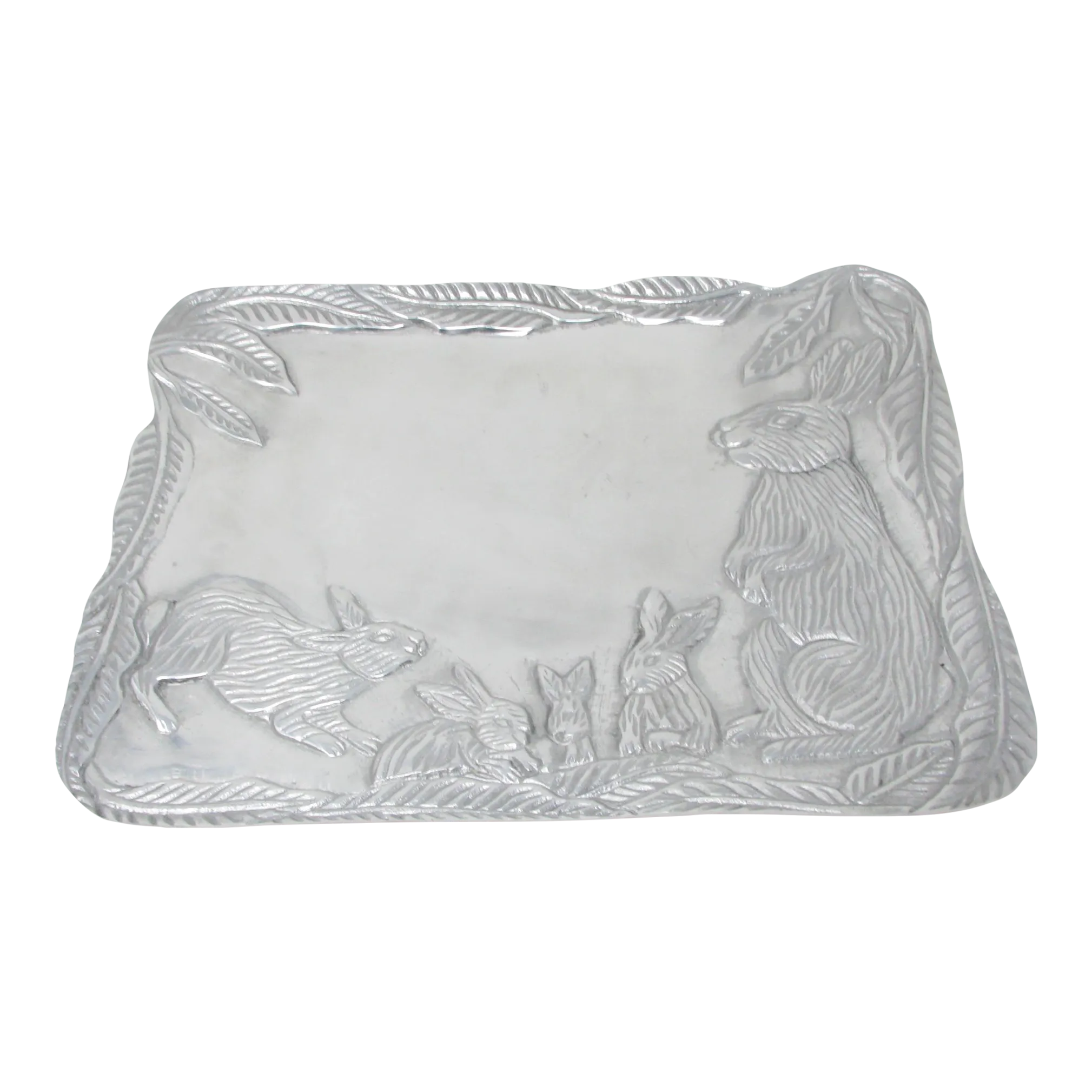 Vintage Holland Boone Scottsdale Polished Pewter Tray Featuring Rabbits ...