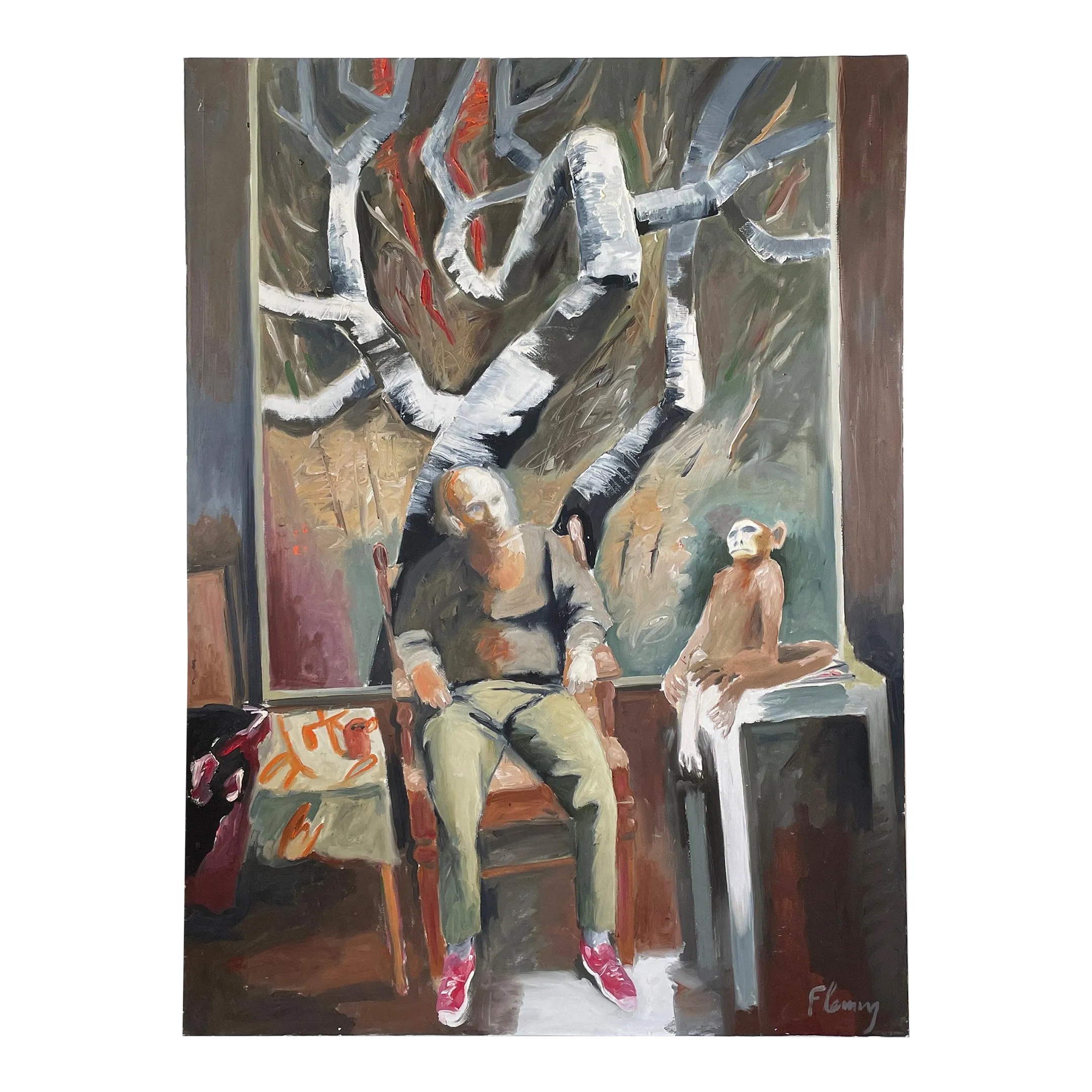 2011 “Darwin’s Dream: Family Tree” Large Oil Painting on Canvas by ...