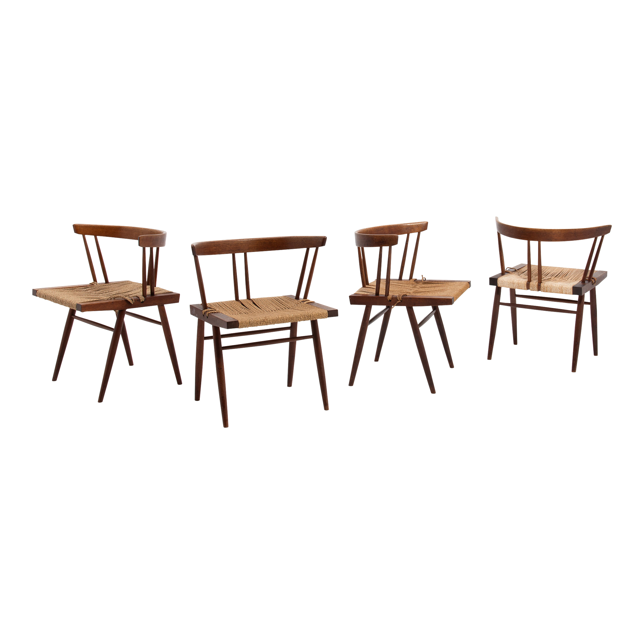 George Nakashima Grass Seat Dining Chair Frank Lloyd Wright Hagan House ...