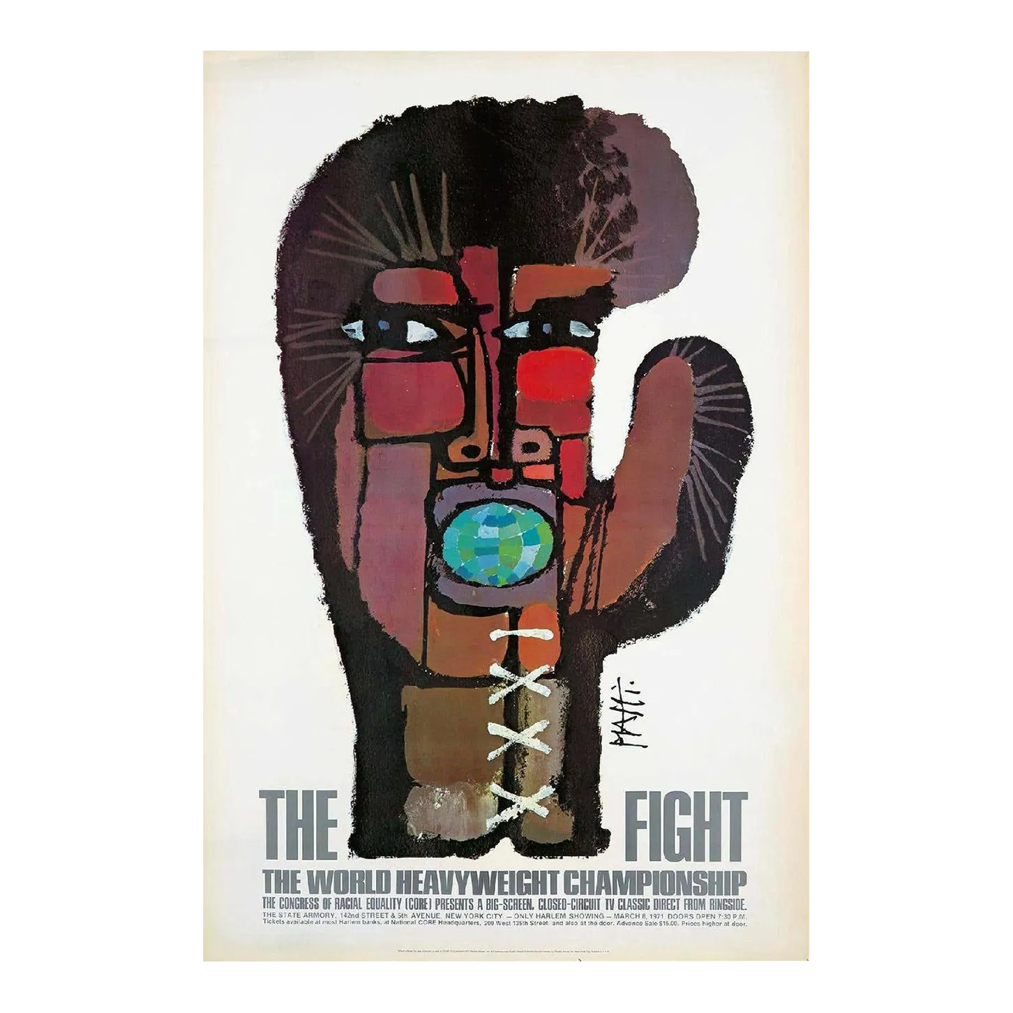 1970s Celestino Piatti 'The Fight' Vintage Muhammad Ali Joe Frazier ...