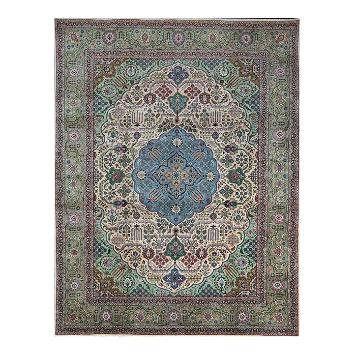 1960s Old Persian Tabriz Masterpiece Rug 9’10” X 12’7″ | Chairish