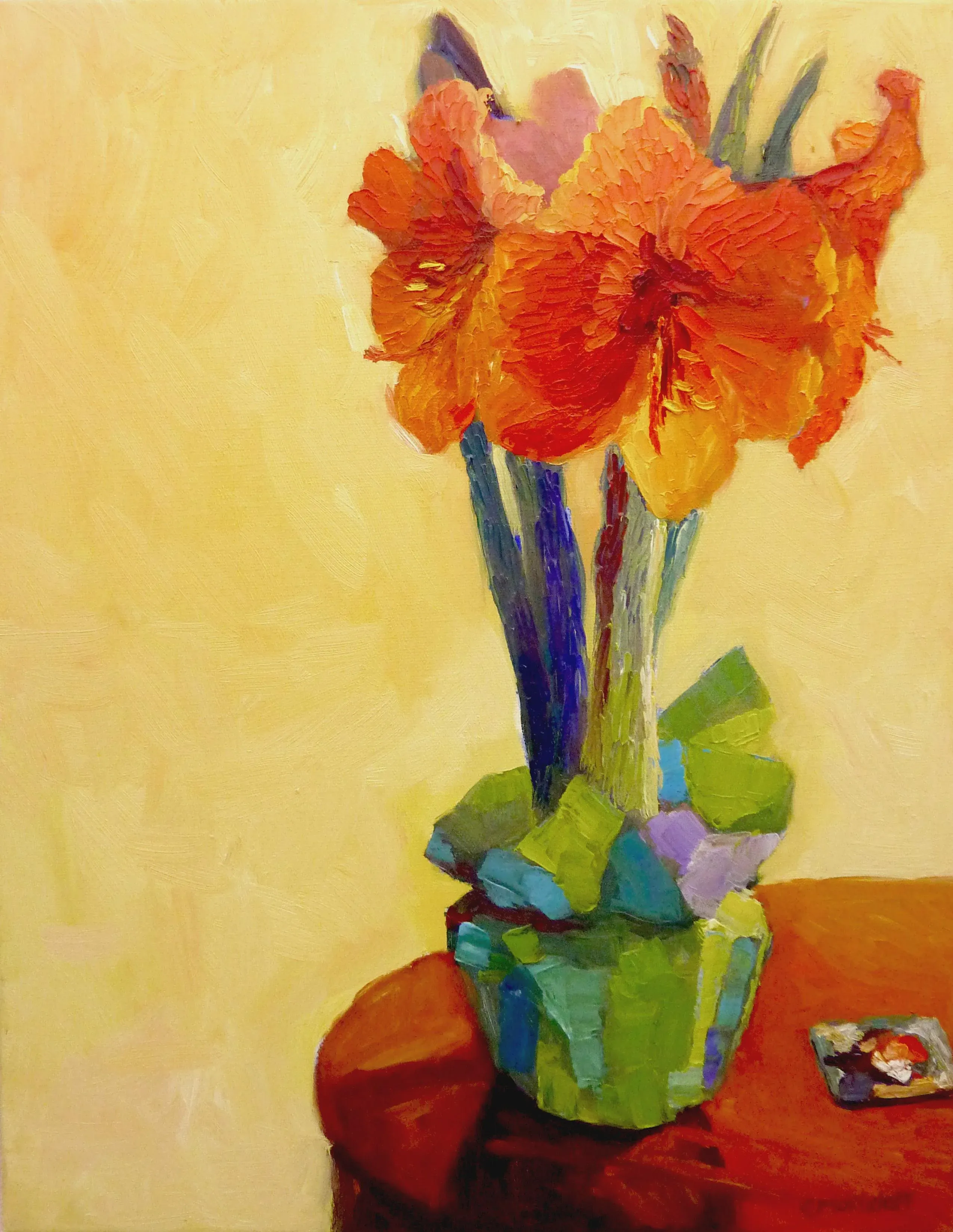 "Amaryllis" Botanical Still Life Original Oil Painting by Catherine ...