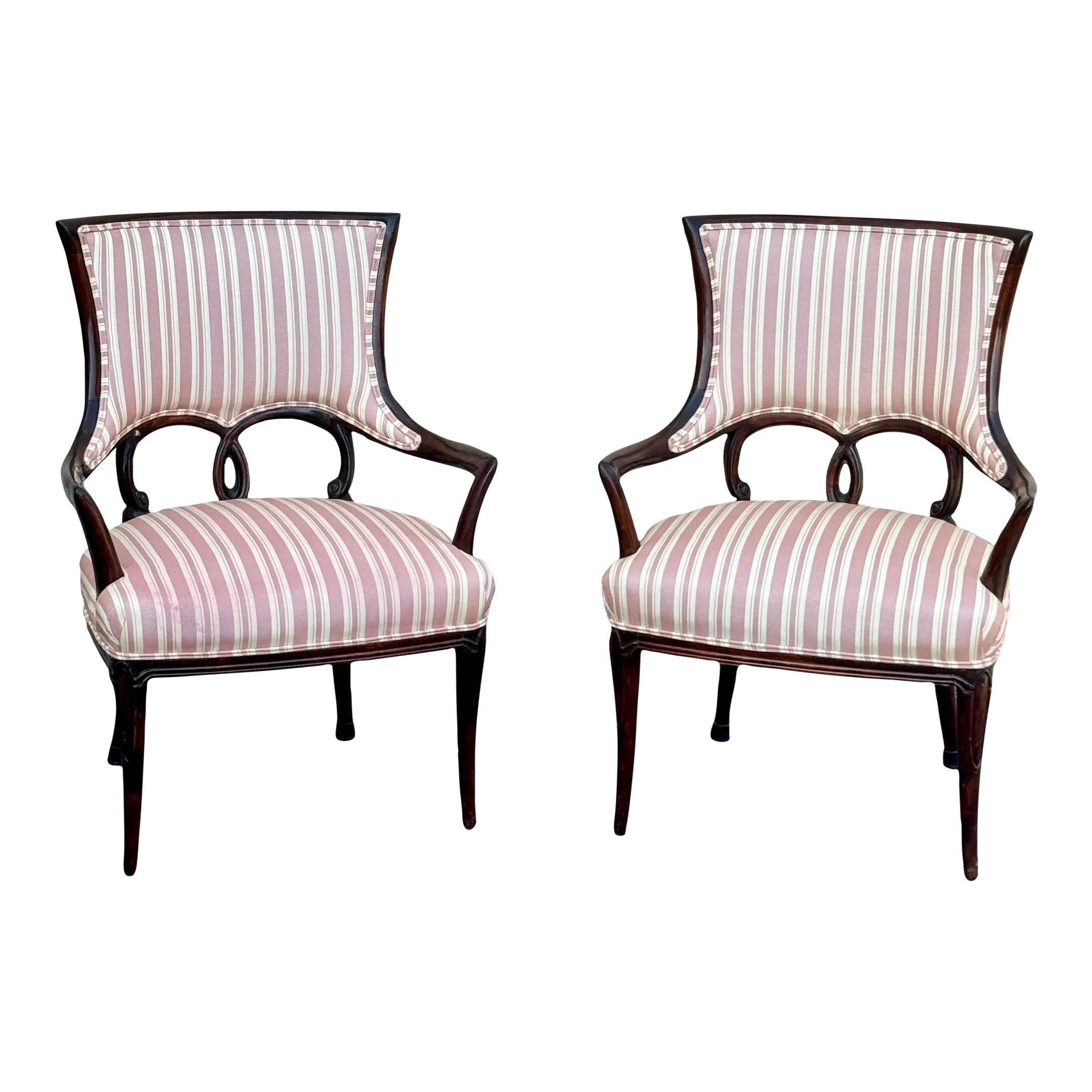 1950s a Pair of Grosfeld House Style Armchairs | Chairish